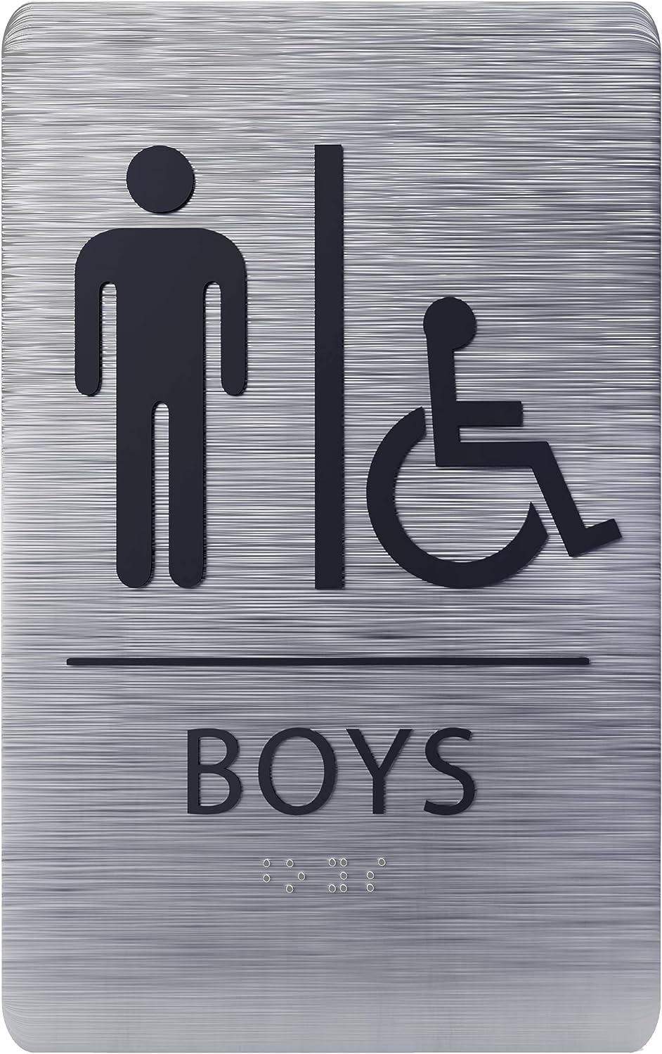 ADA CENTRAL SIGNS - 6"X9" Boys Accessible Restroom Sign - ADA Compliant ...