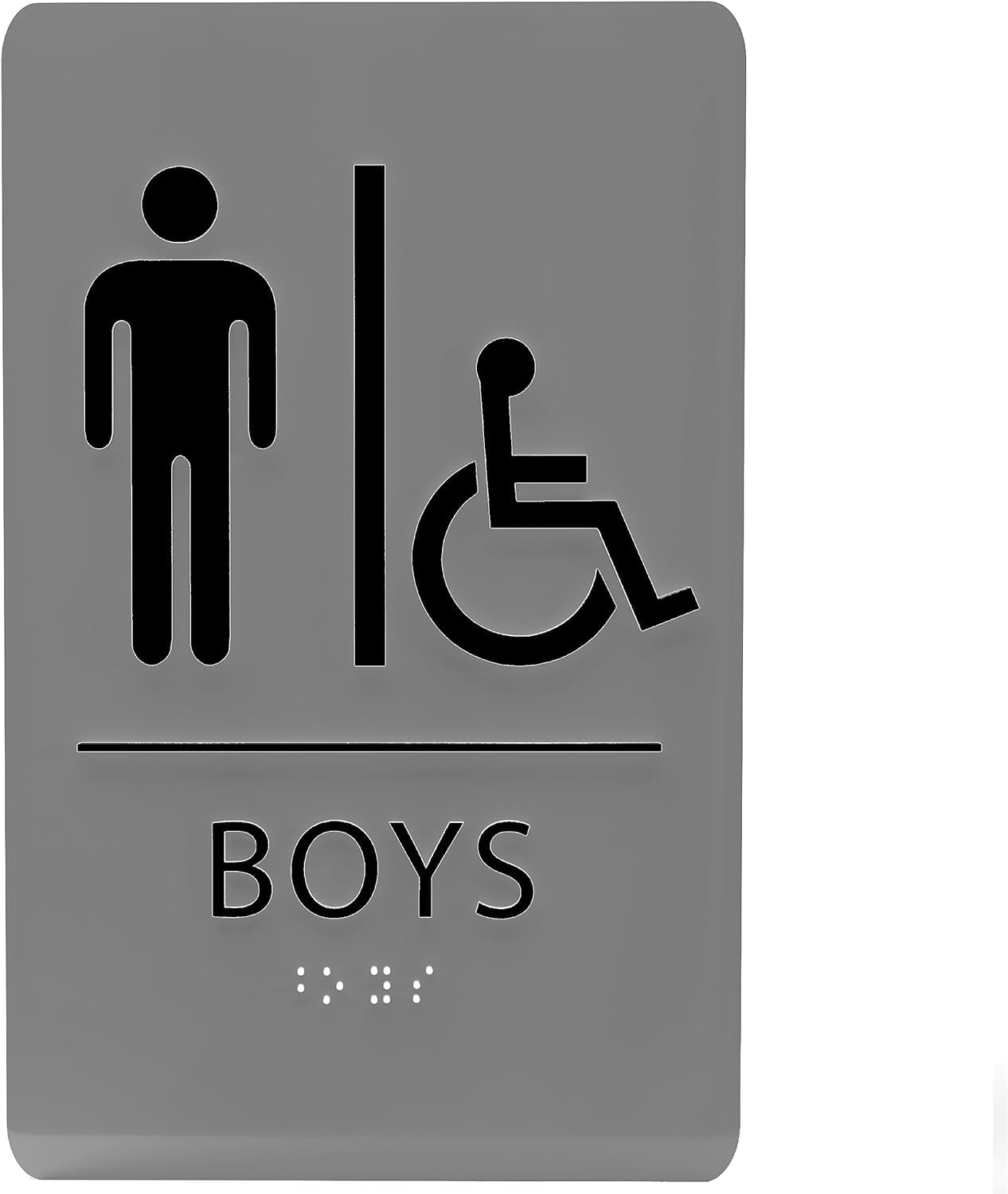 ADA CENTRAL SIGNS - 6"X9" Boys Accessible Restroom Sign - ADA Compliant ...