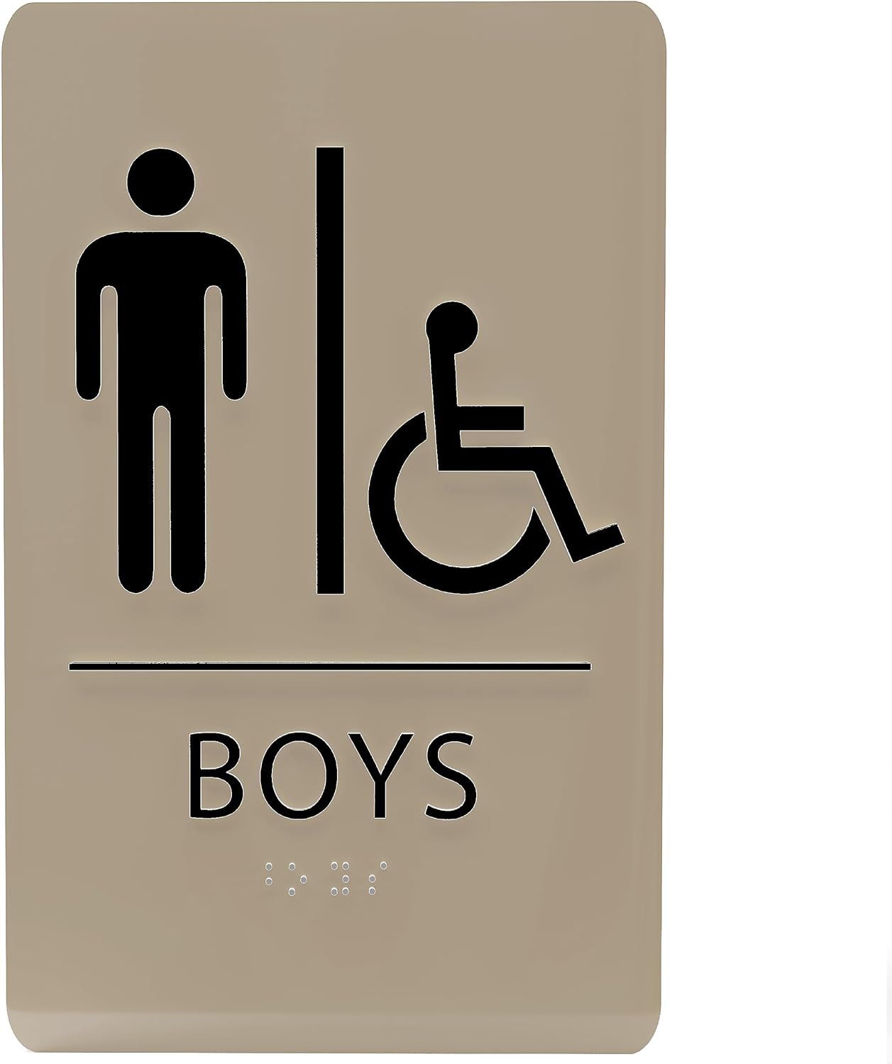 ADA CENTRAL SIGNS - 6"X9" Boys Accessible Restroom Sign - ADA Compliant ...