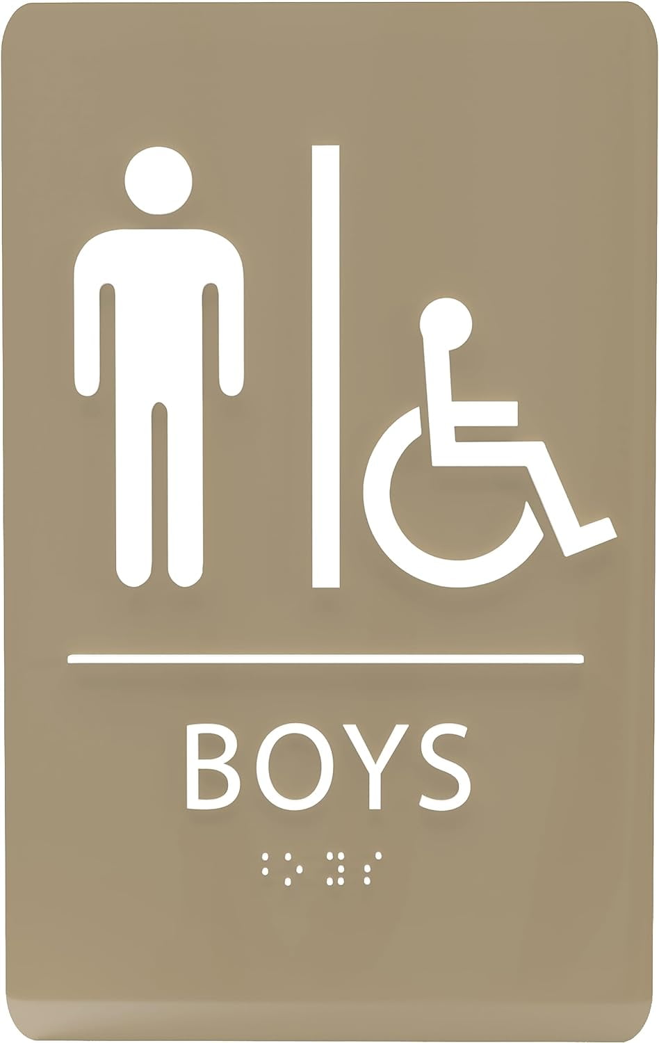 ADA CENTRAL SIGNS - 6"X9" Boys Accessible Restroom Sign - ADA Compliant ...