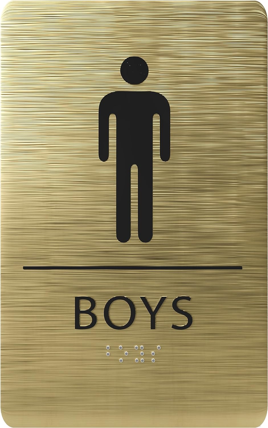 ADA CENTRAL SIGNS - 6" X9" Boys Restroom Sign - ADA Compliant Tactile ...