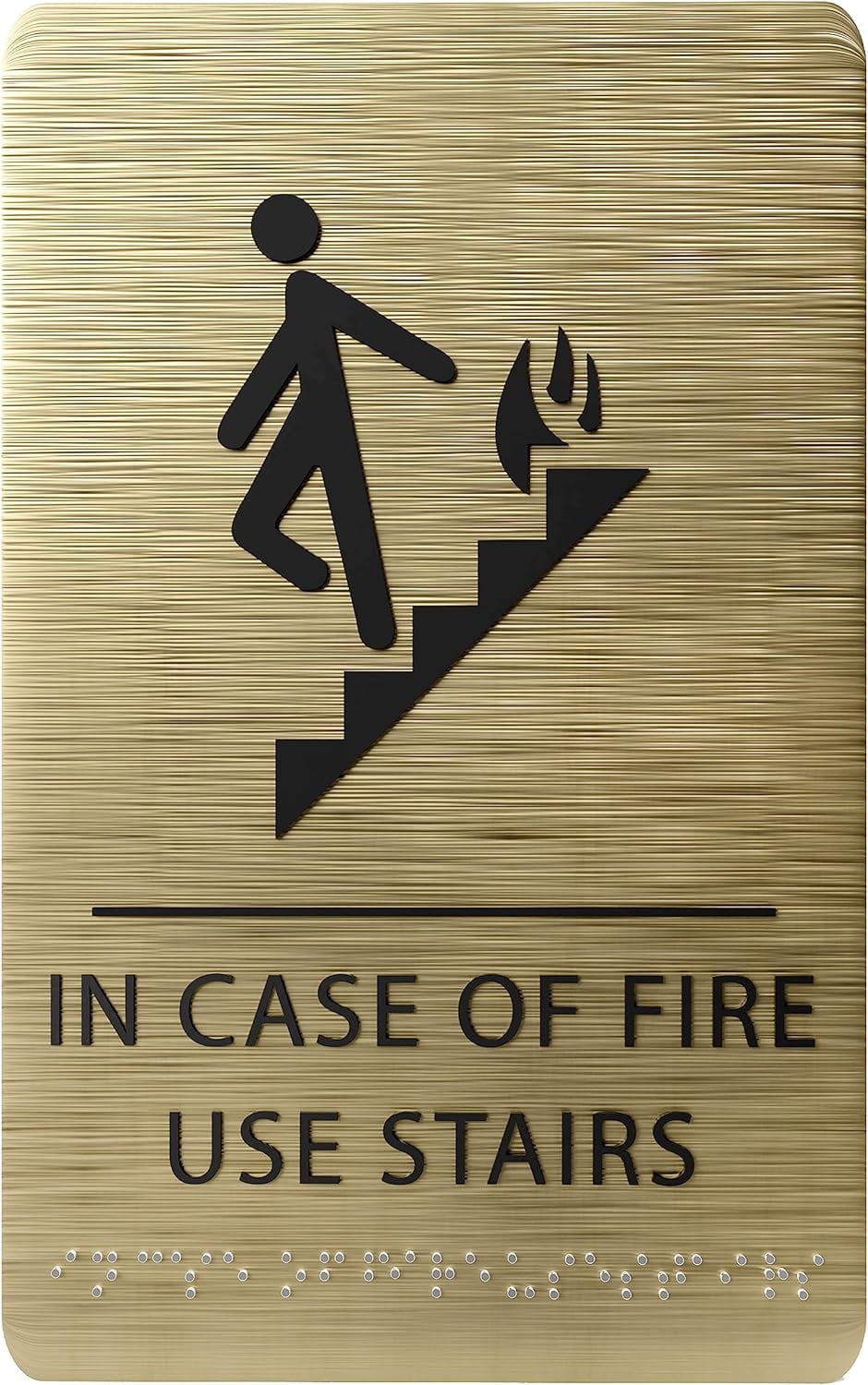 ADA CENTRAL SIGNS - 6" X9" In Case of Fire Use Stairs Sign - ADA ...