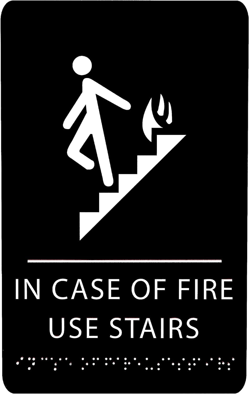 ADA CENTRAL SIGNS - 6" X9" In Case of Fire Use Stairs Sign - ADA ...