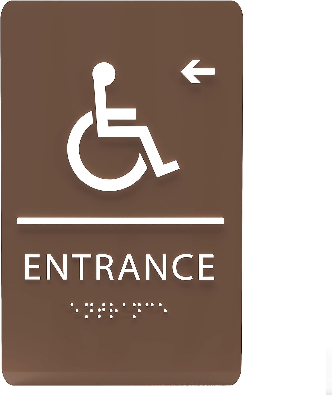 ADA CENTRAL SIGNS - 6"X9" Entrance Left Sign with Arrow - ADA Compliant ...