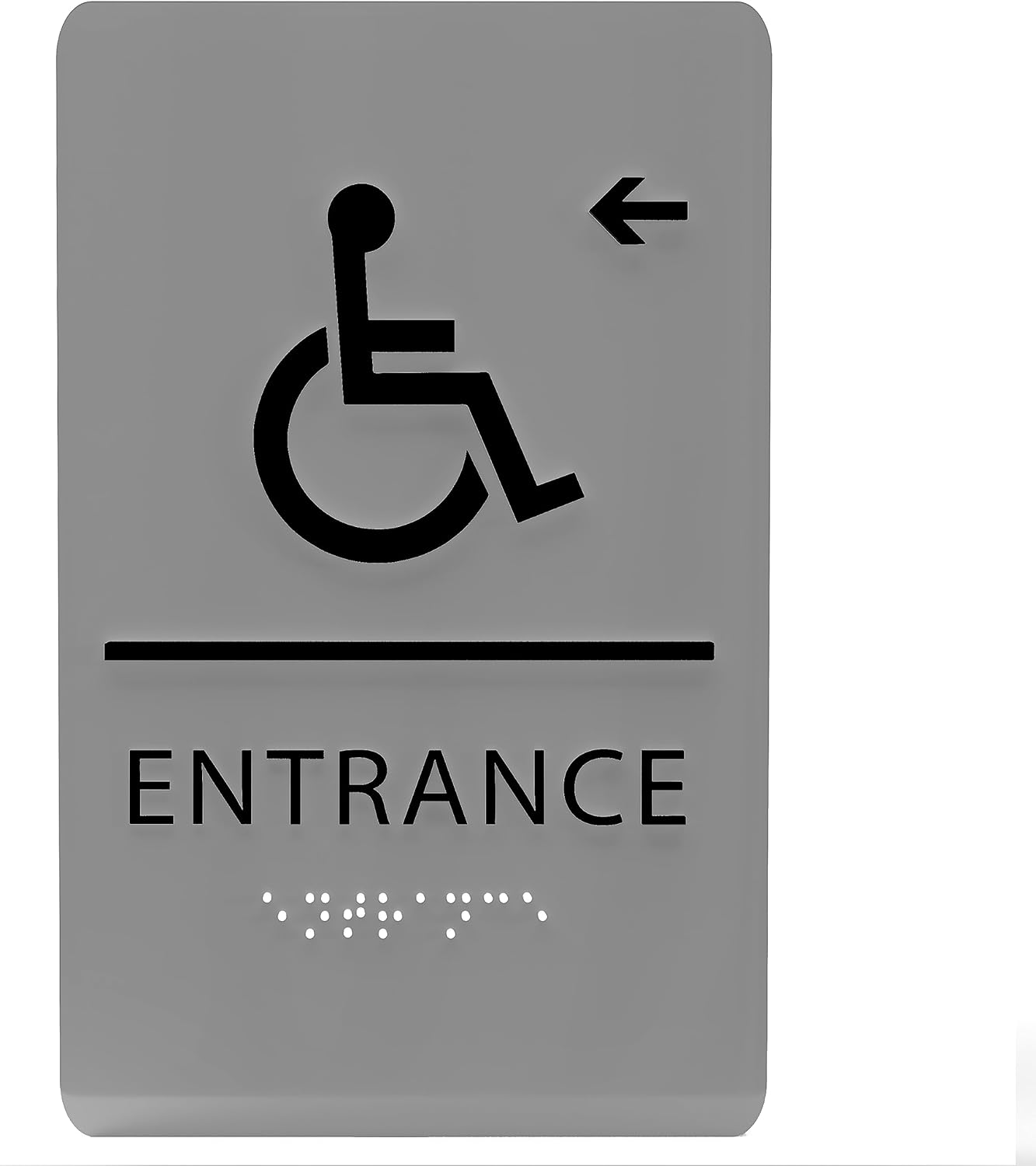 ADA CENTRAL SIGNS - 6"X9" Entrance Left Sign with Arrow - ADA Compliant ...