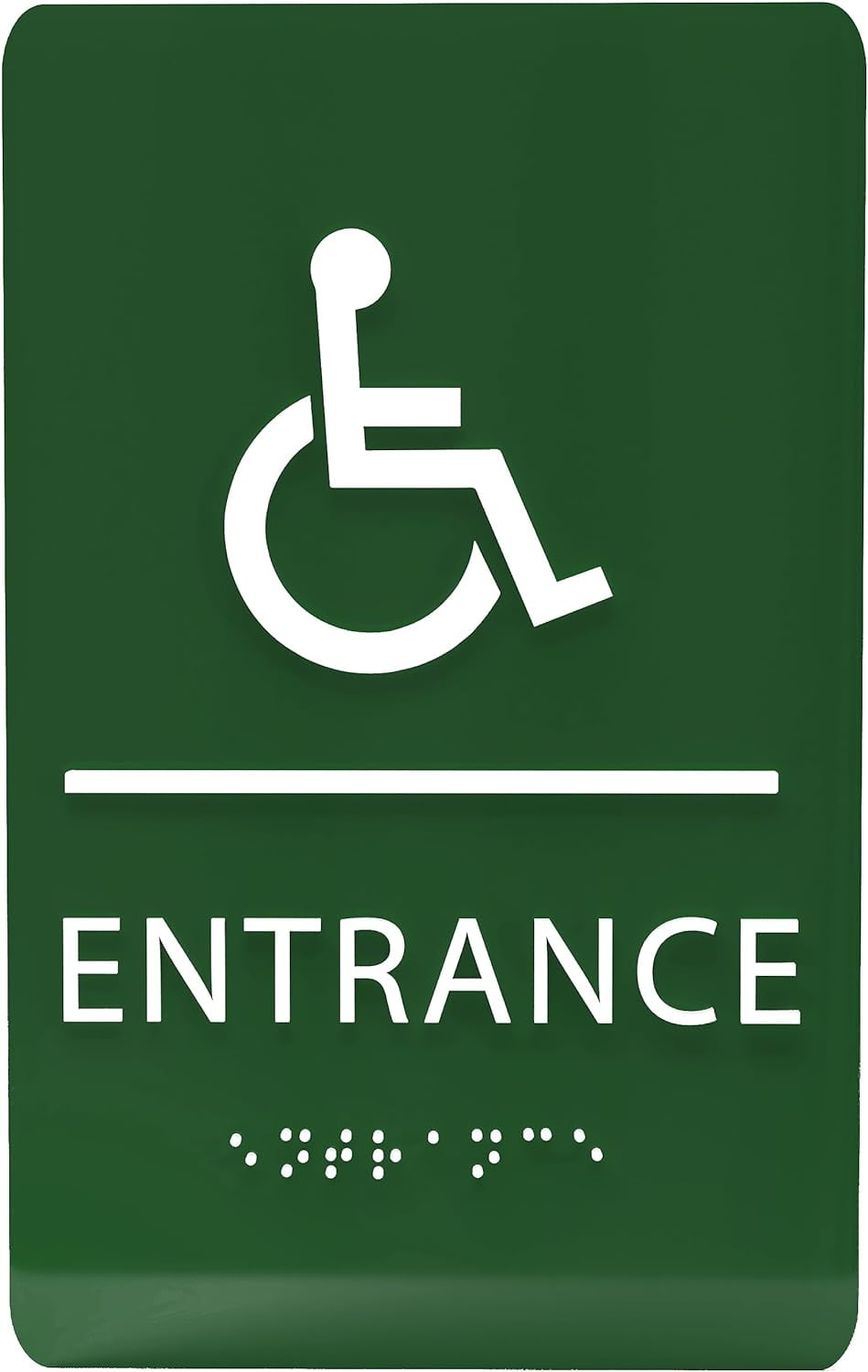 ADA CENTRAL SIGNS - 6"X9" Entrance Sign - ADA Compliant Tactile ...
