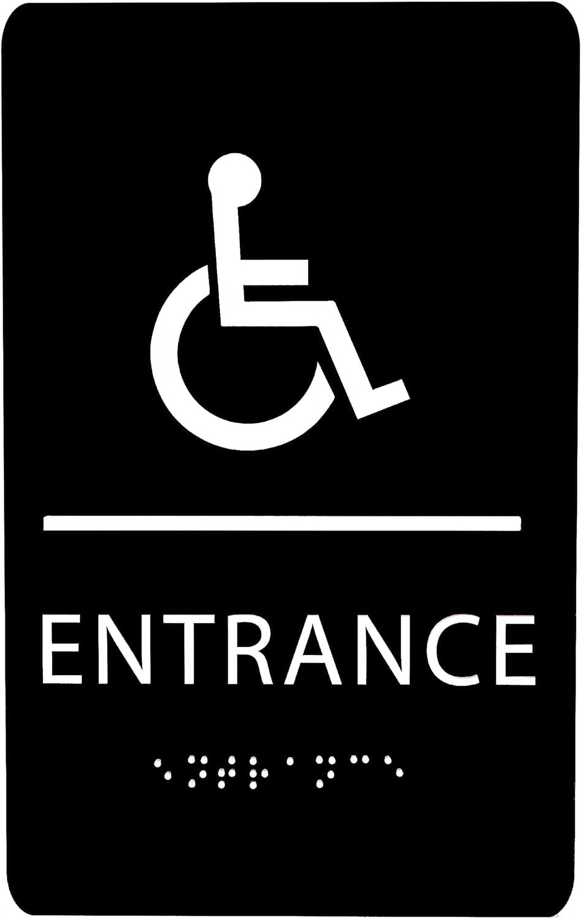 ADA CENTRAL SIGNS - 6"X9" Entrance Sign - ADA Compliant Tactile ...