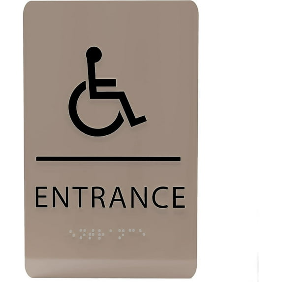 ADA CENTRAL SIGNS - 6"X9" Entrance Sign - ADA Compliant Tactile ...