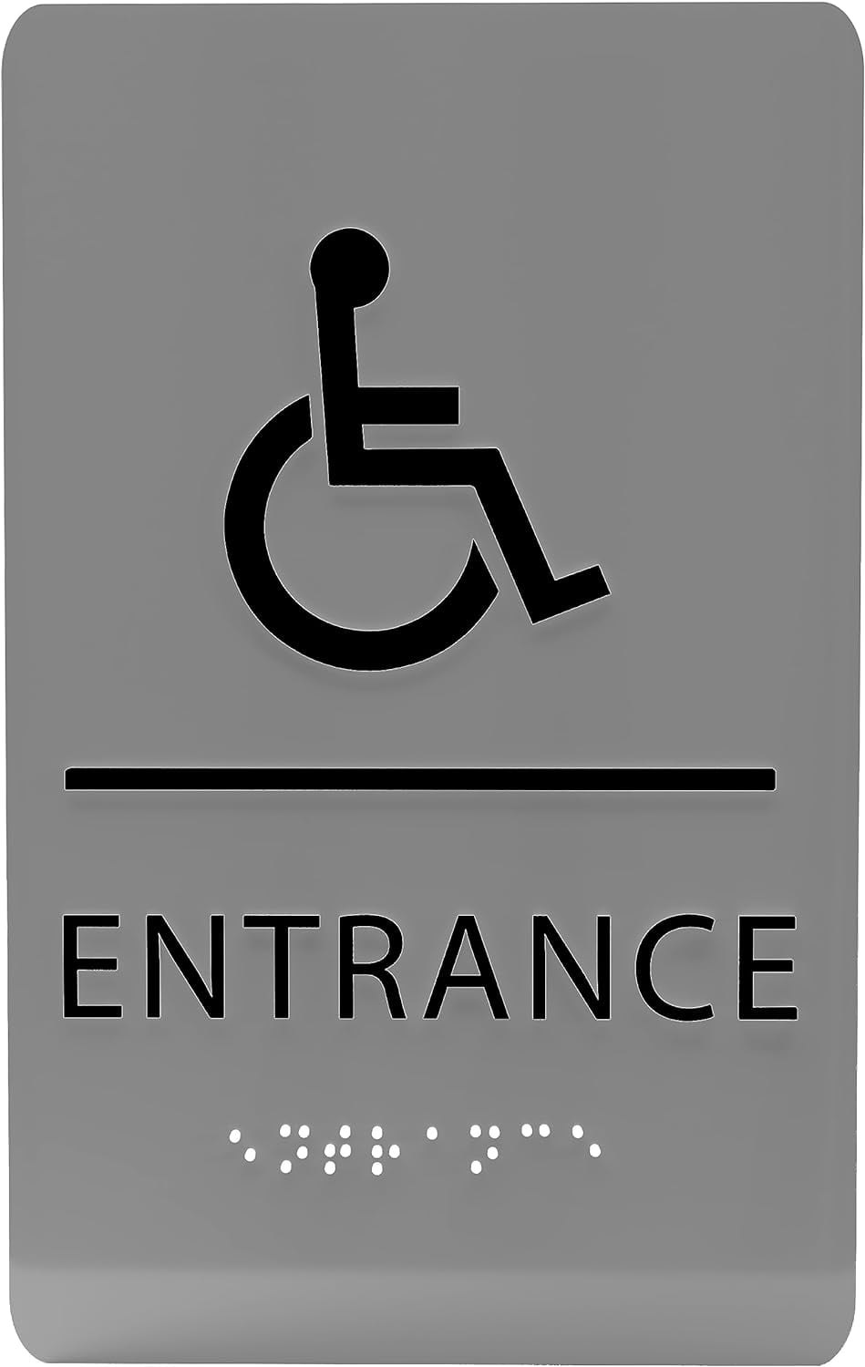ADA CENTRAL SIGNS - 6"X9" Entrance Sign - ADA Compliant Tactile ...