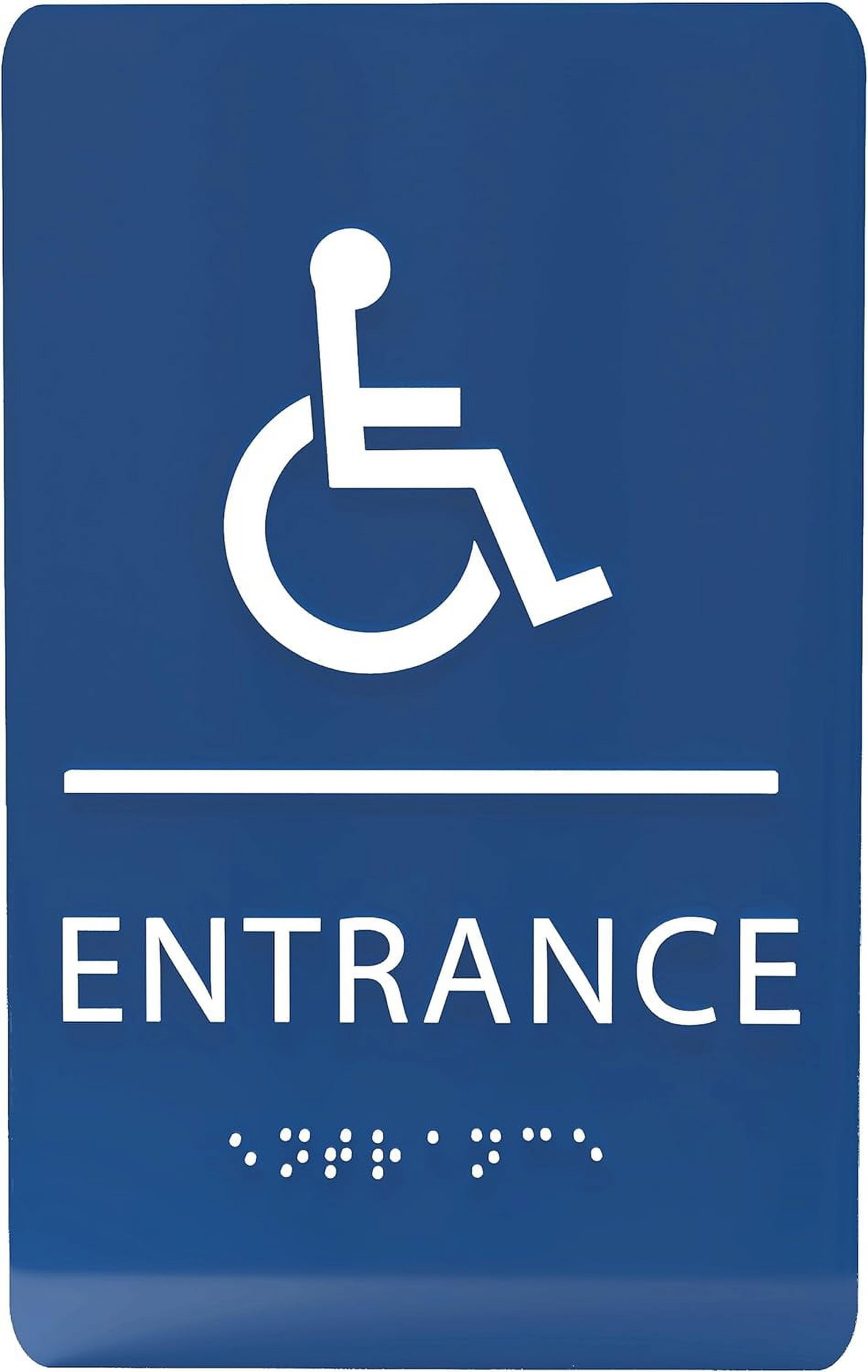 ADA CENTRAL SIGNS - 6"X9" Entrance Sign - ADA Compliant Tactile ...