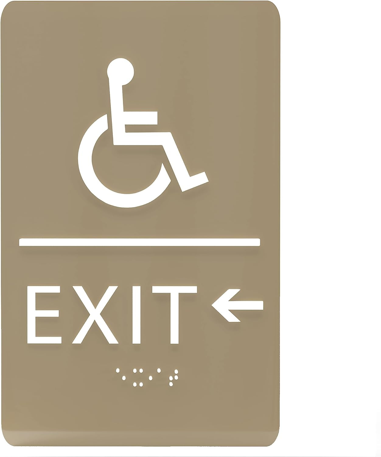 ADA CENTRAL SIGNS - 6"X9" Exit Left Sign with Arrow - ADA Compliant ...
