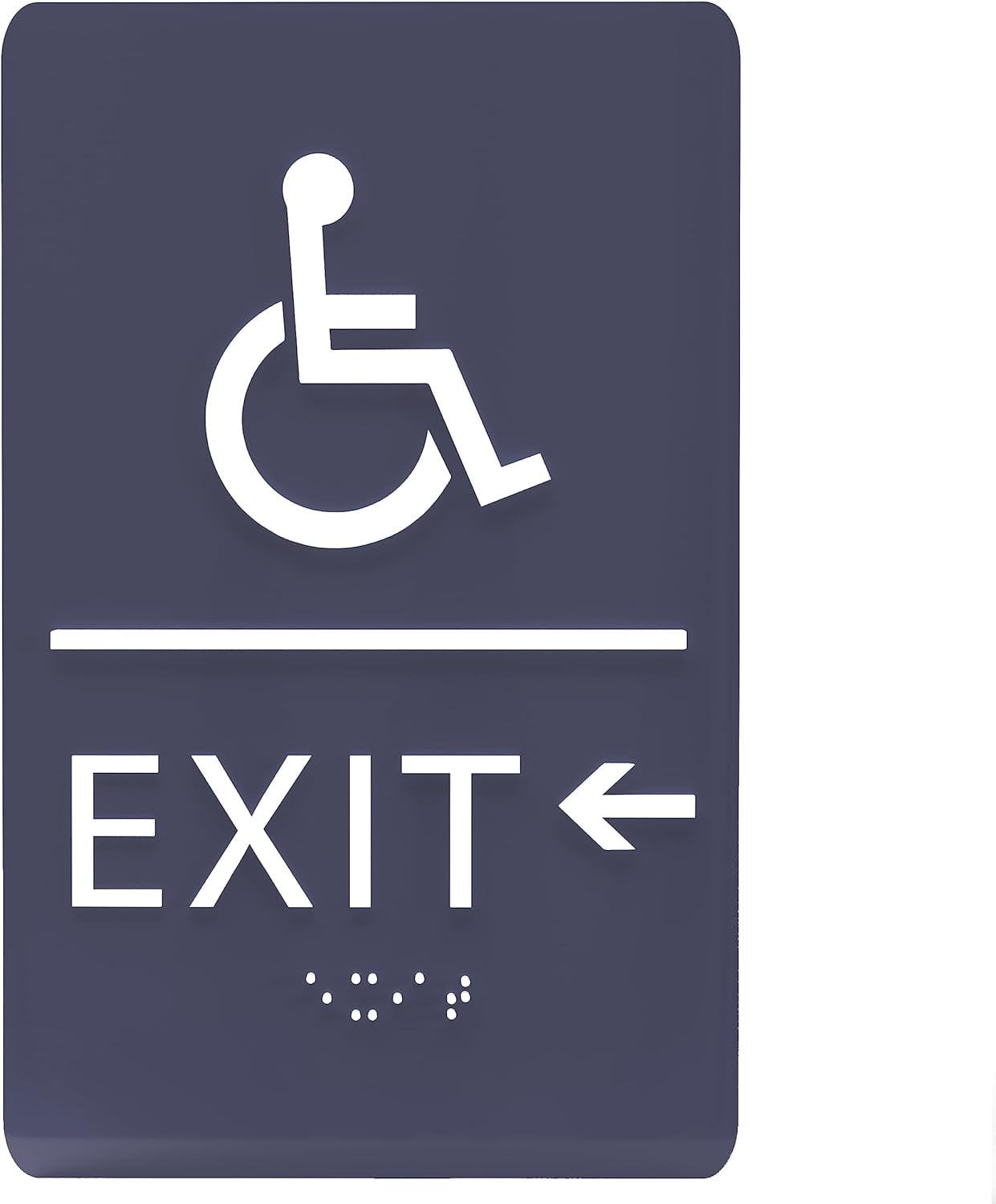 ADA CENTRAL SIGNS - 6"X9" Exit Left Sign with Arrow - ADA Compliant ...