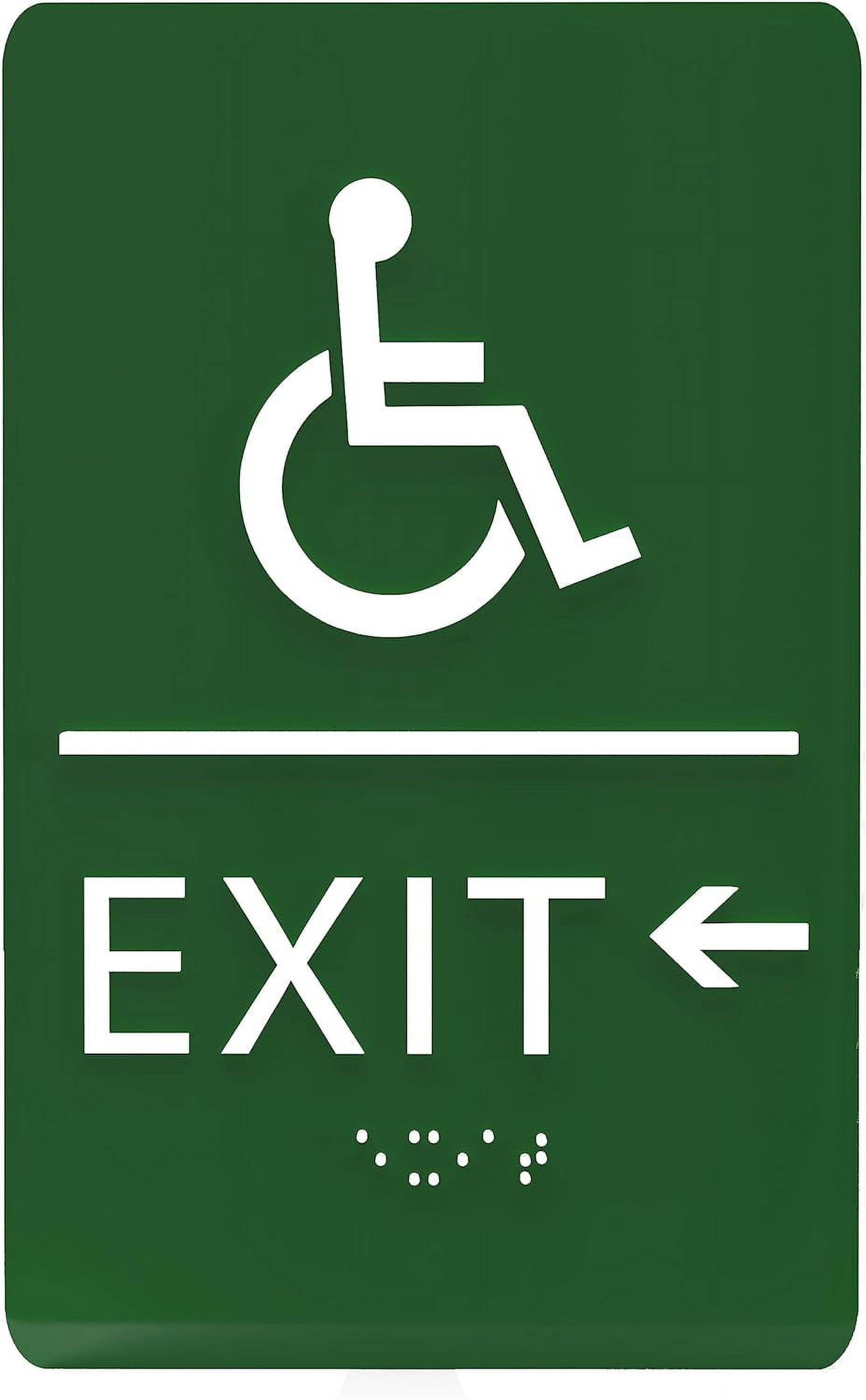 ADA CENTRAL SIGNS - 6"X9" Exit Left Sign with Arrow - ADA Compliant ...