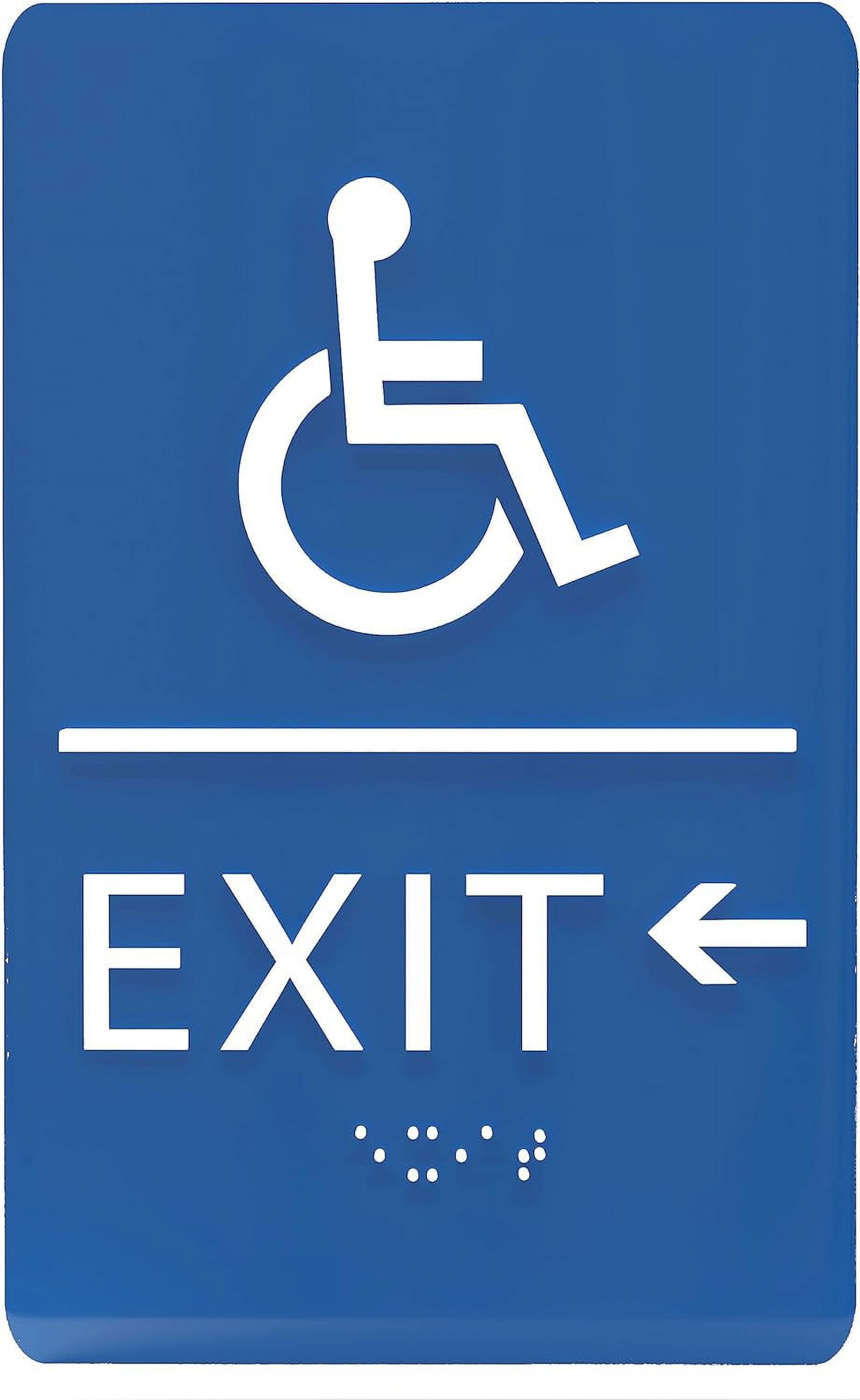 ADA CENTRAL SIGNS - 6"X9" Exit Left Sign with Arrow - ADA Compliant ...