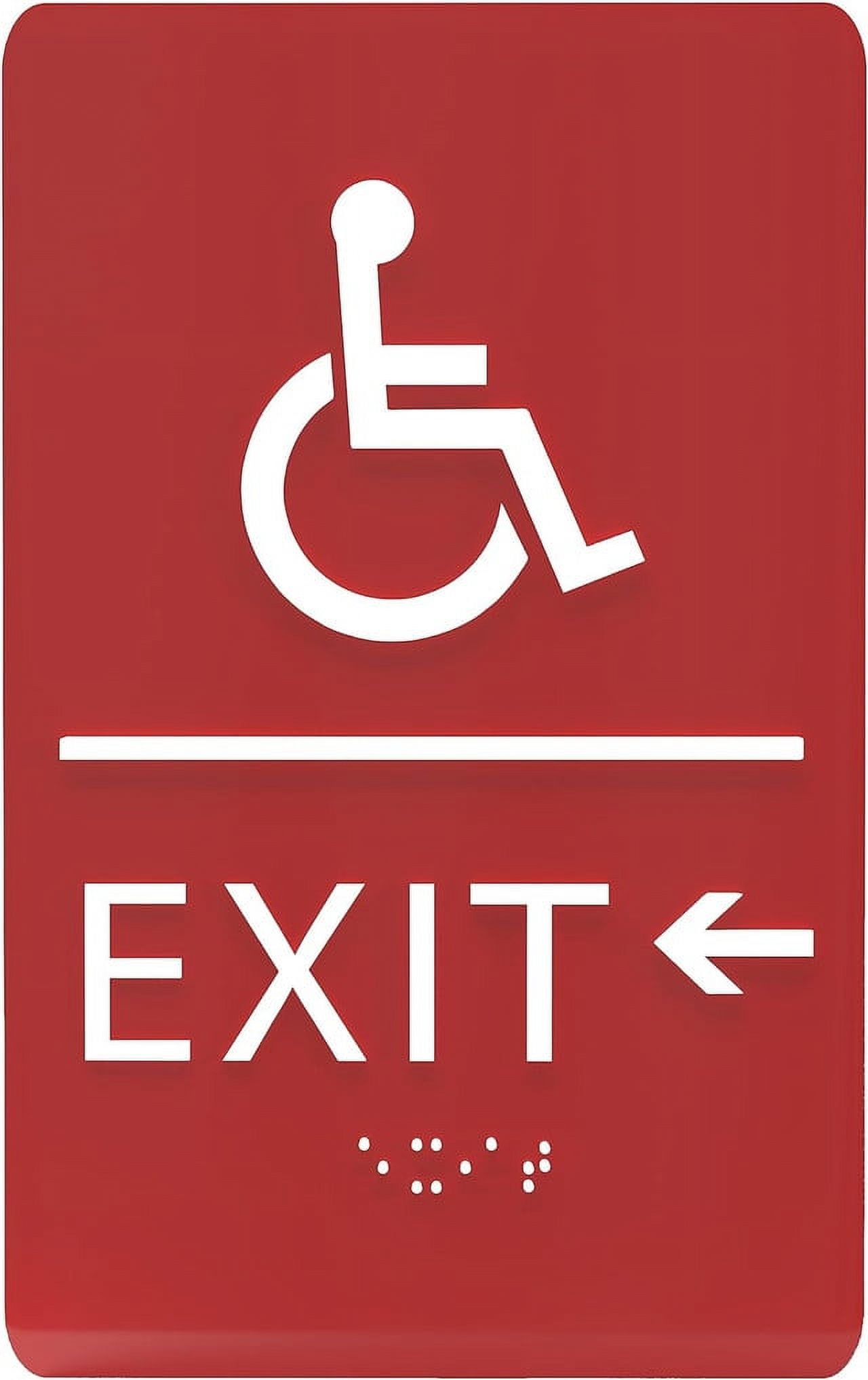 ADA CENTRAL SIGNS - 6"X9" Exit Left Sign with Arrow - ADA Compliant ...