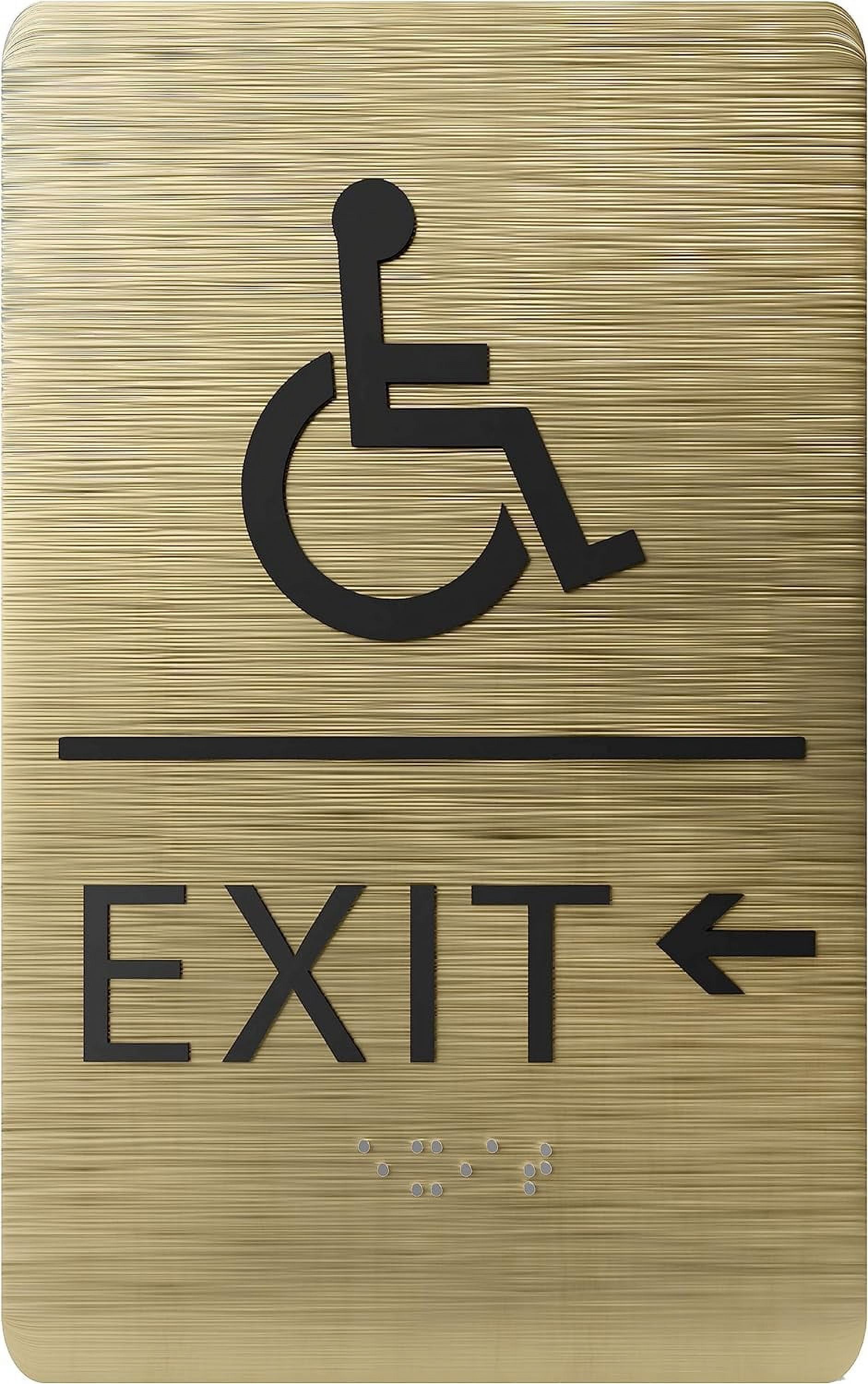 ADA CENTRAL SIGNS - 6"X9" Exit Left Sign with Arrow - ADA Compliant ...
