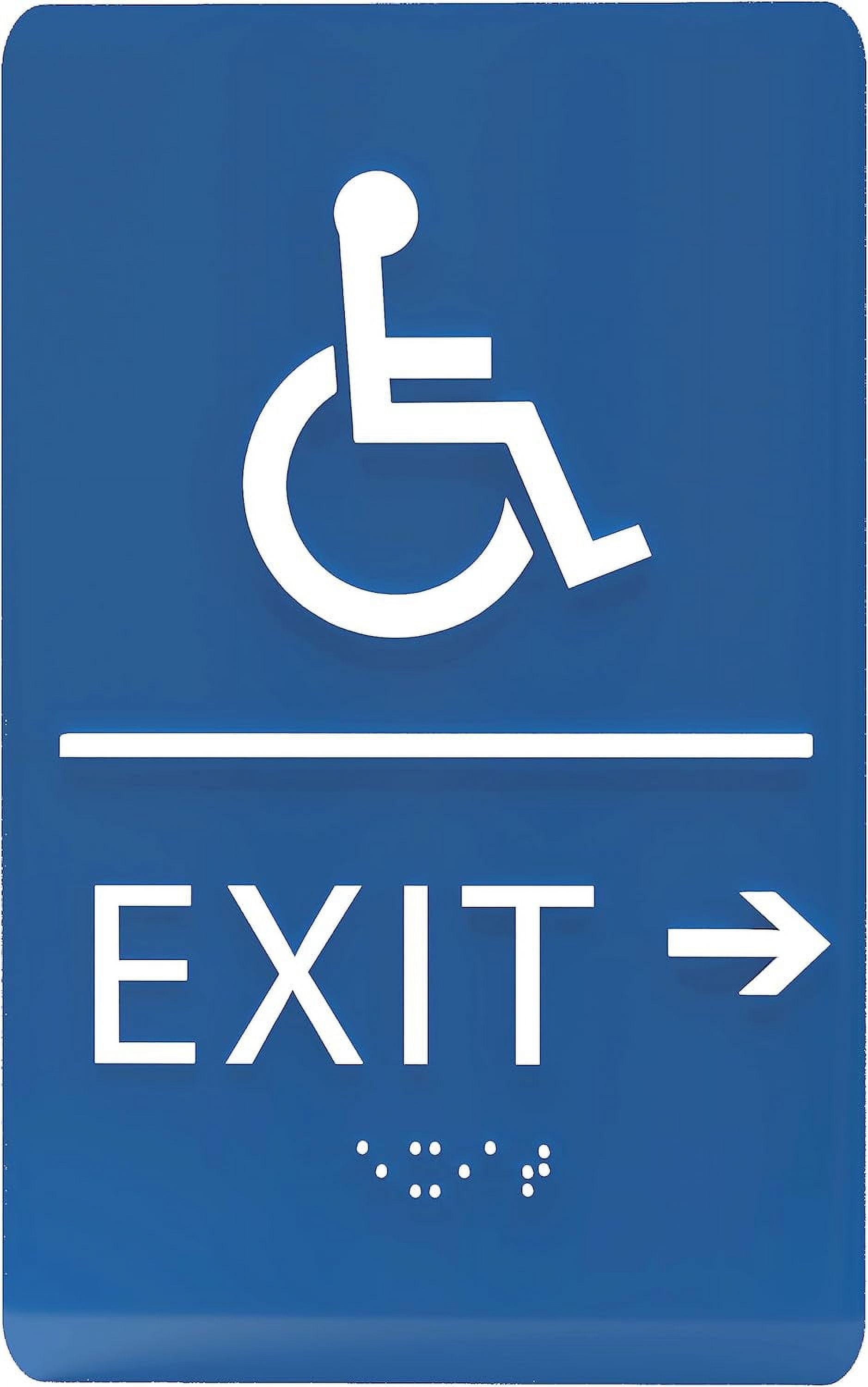 ADA CENTRAL SIGNS - 6"X9" Exit Right Sign with Arrow - ADA Compliant ...