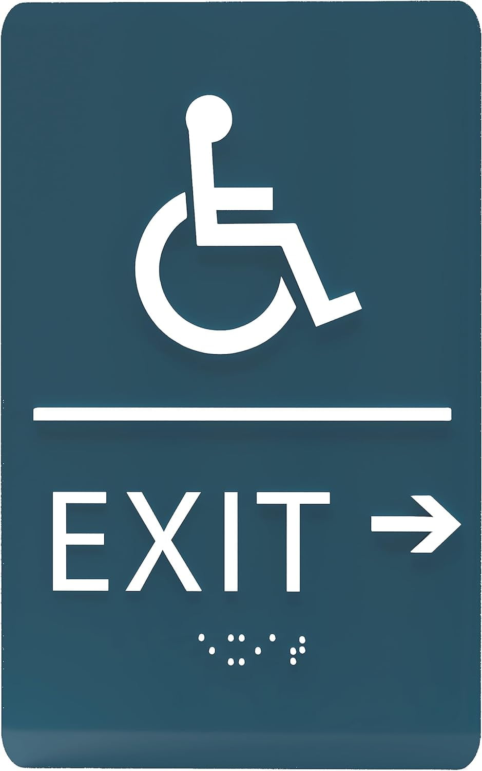 ADA CENTRAL SIGNS - 6"X9" Exit Right Sign with Arrow ADA Compliant ...
