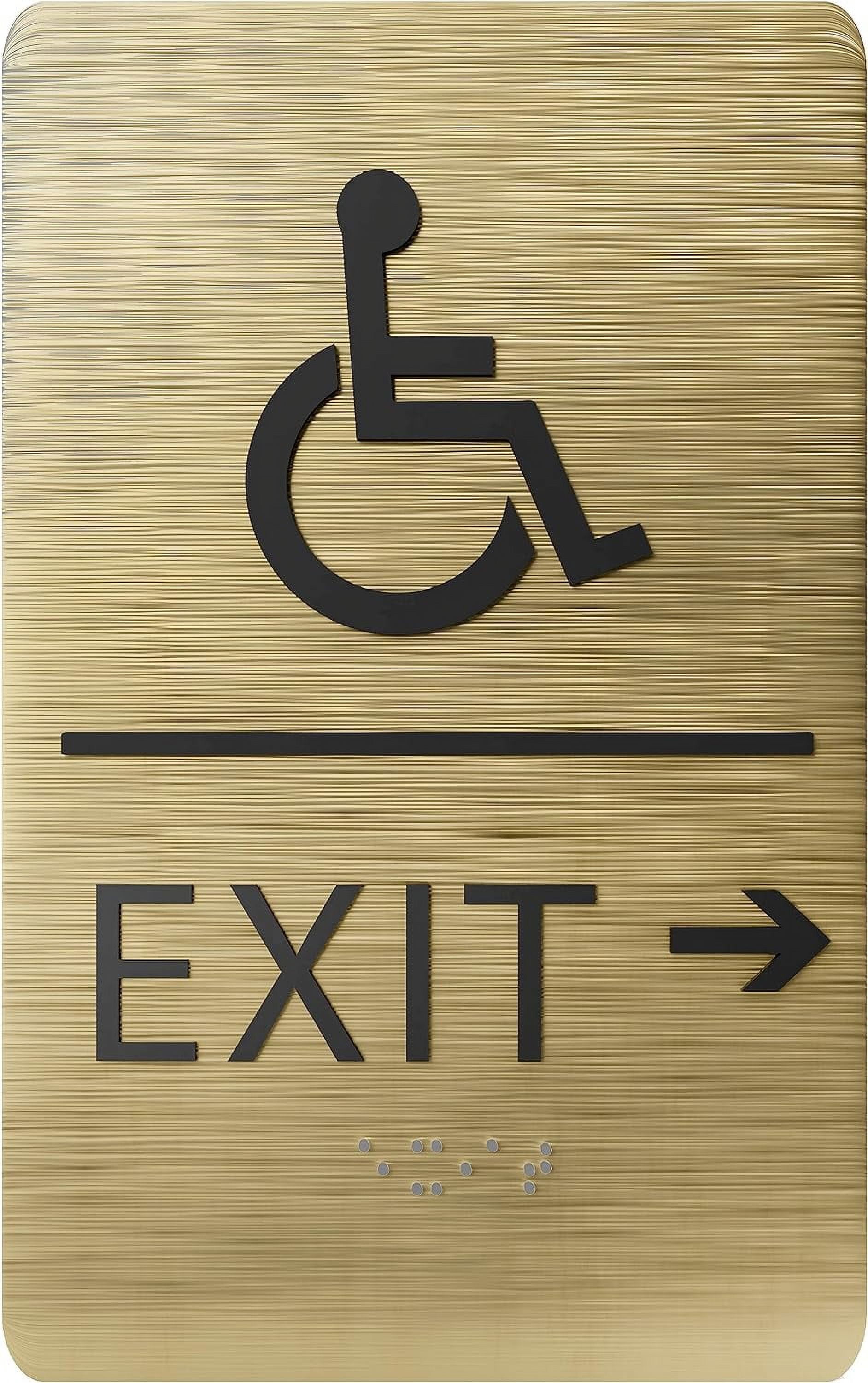 ADA CENTRAL SIGNS - 6"X9" Exit Right Sign with Arrow - ADA Compliant ...