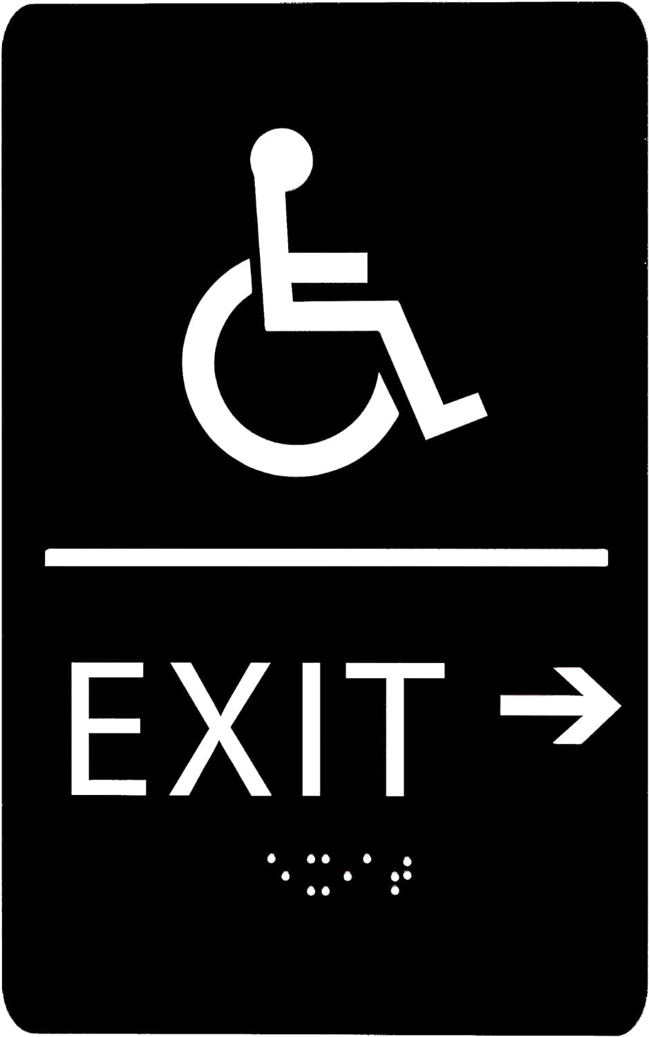 ADA CENTRAL SIGNS - 6"X9" Exit Right Sign with Arrow - ADA Compliant ...