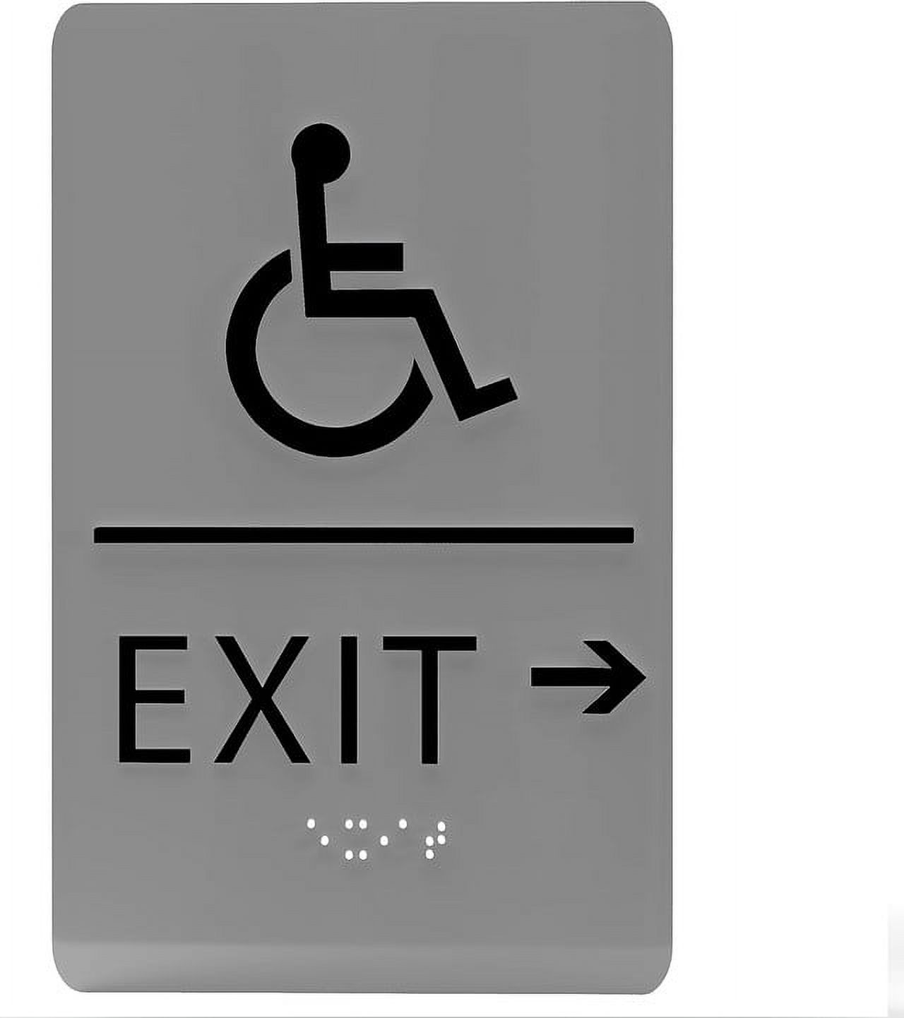 ADA CENTRAL SIGNS - 6"X9" Exit Right Sign with Arrow - ADA Compliant ...