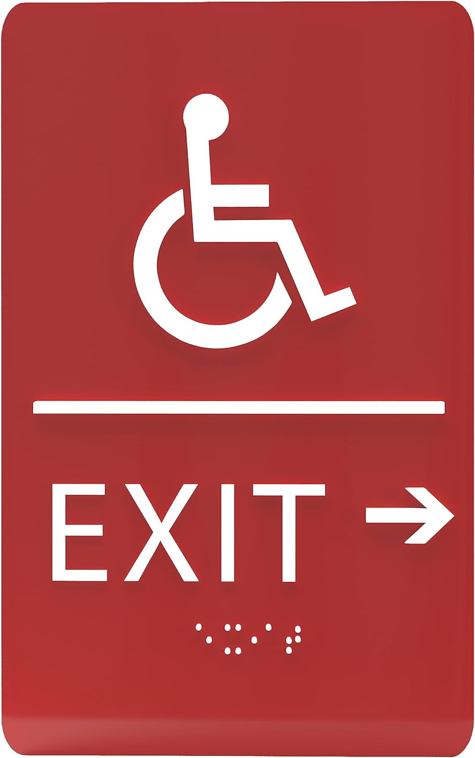ADA CENTRAL SIGNS - 6"X9" Exit Right Sign with Arrow - ADA Compliant ...