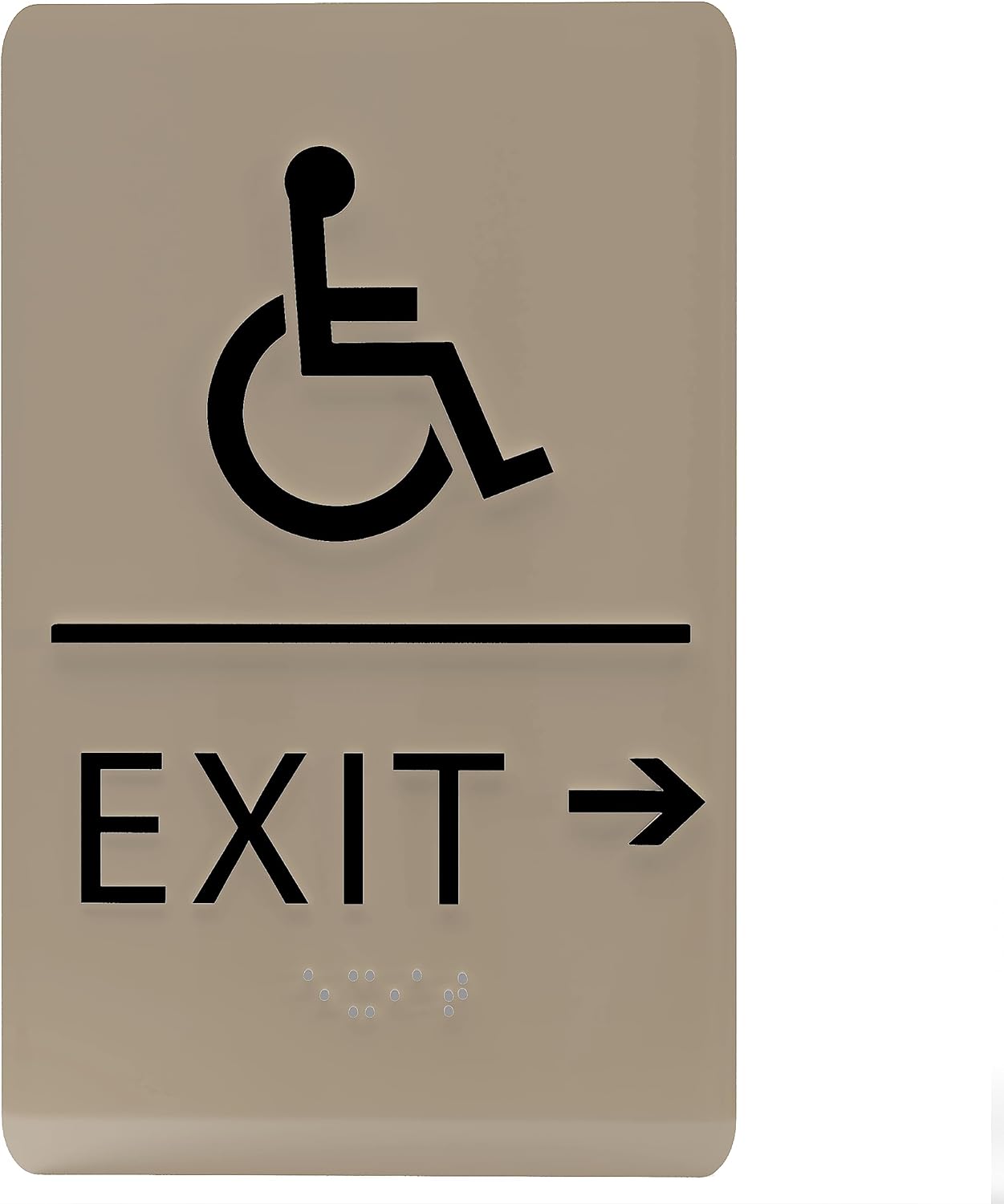 ADA CENTRAL SIGNS - 6"X9" Exit Right Sign with Arrow - ADA Compliant ...