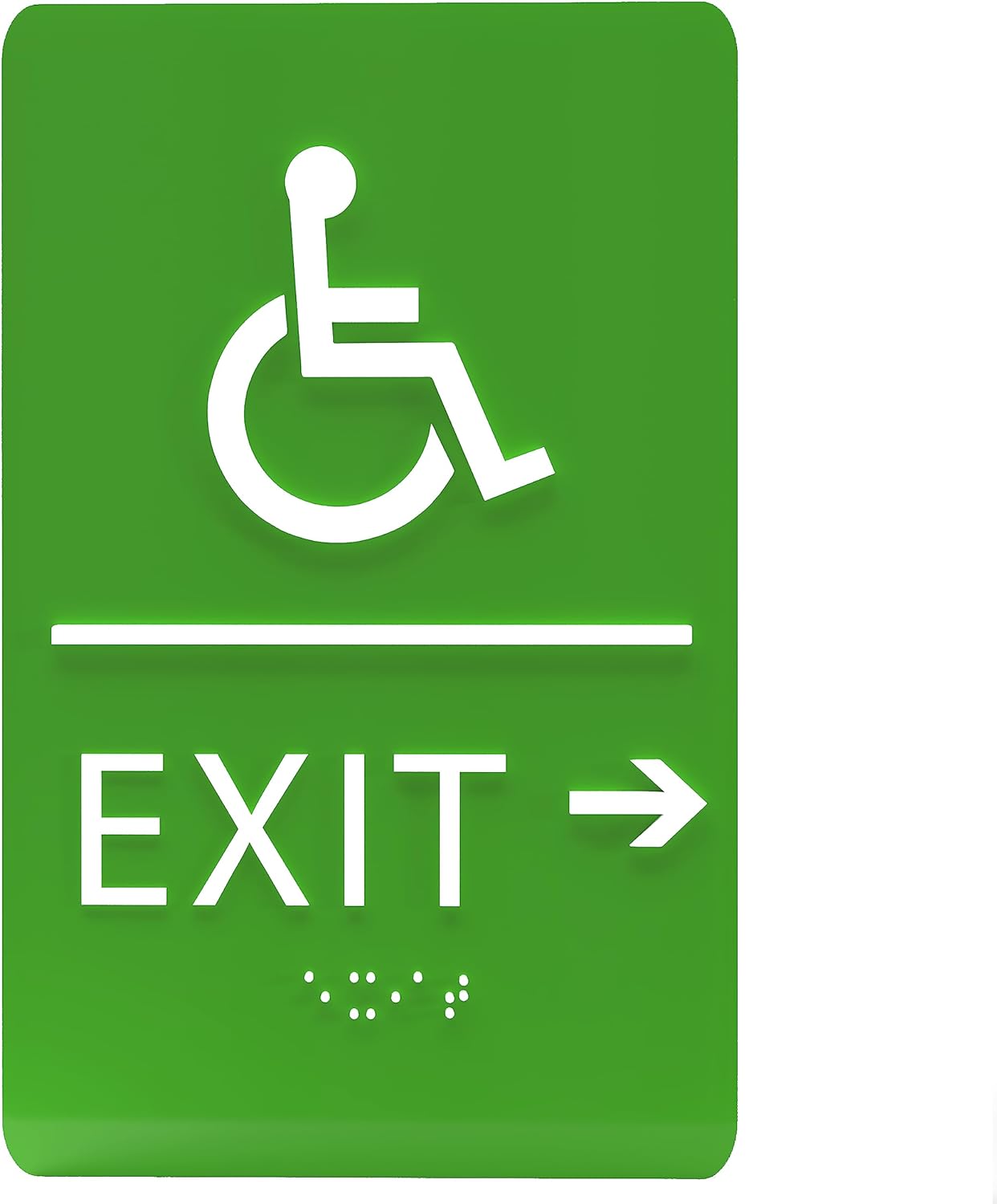 ADA CENTRAL SIGNS - 6"X9" Exit Right Sign with Arrow - ADA Compliant ...