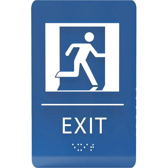 ADA CENTRAL SIGNS - 6"X9" Exit Sign - ADA Compliant Tactile Graphics ...