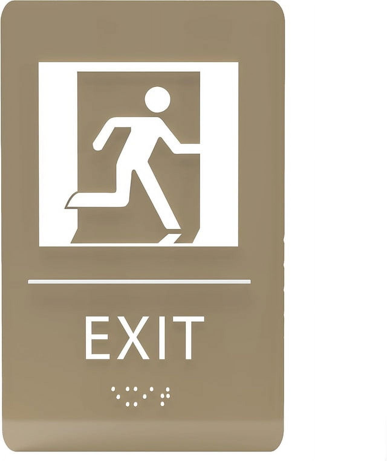 ADA CENTRAL SIGNS - 6"X9" Exit Sign - ADA Compliant Tactile Graphics ...