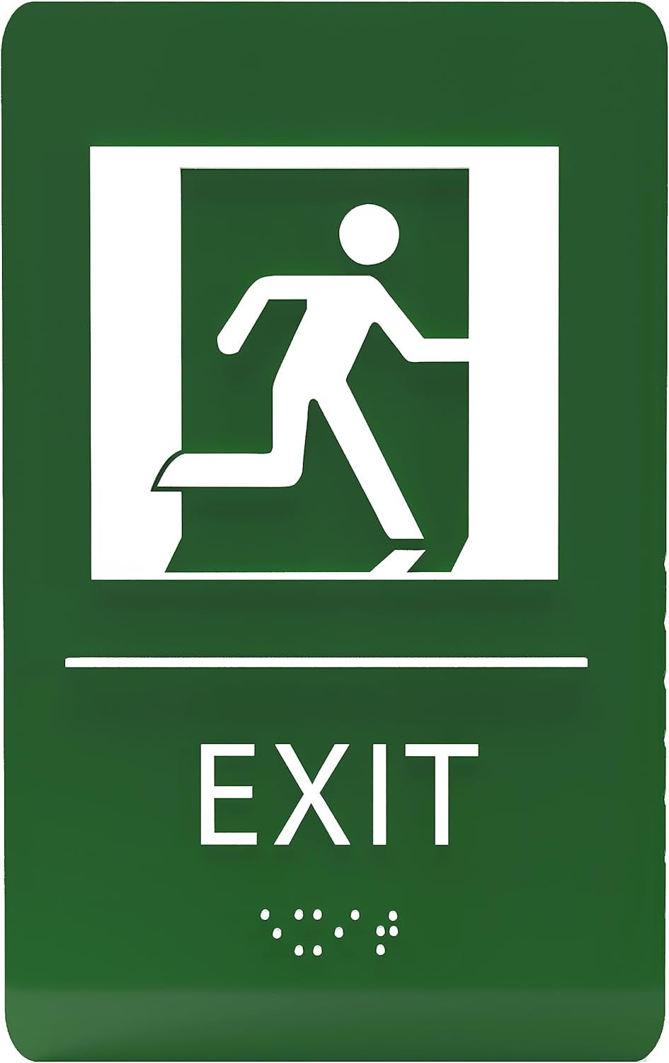 ADA CENTRAL SIGNS - 6"X9" Exit Sign - ADA Compliant Tactile Graphics ...