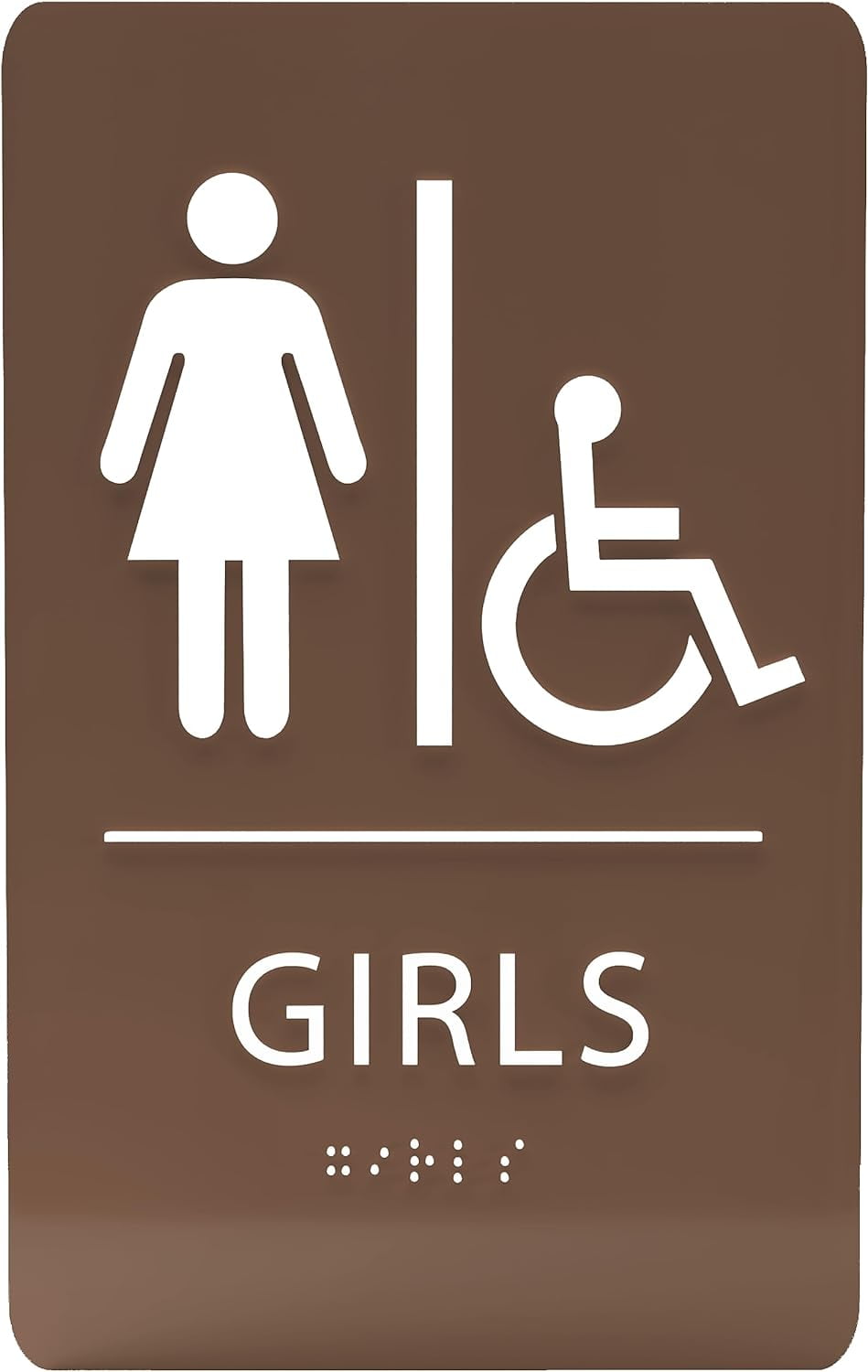 ADA CENTRAL SIGNS - 6"X9" Girls Accessible Restroom Sign - ADA ...