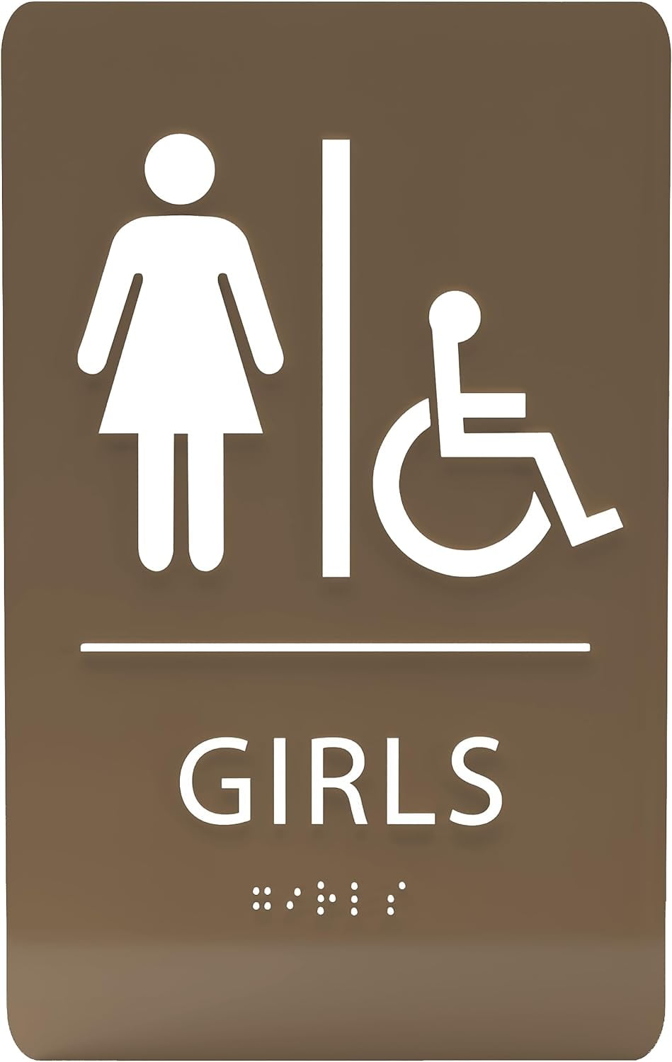 ADA CENTRAL SIGNS - 6"X9" Girls Accessible Restroom Sign - ADA ...