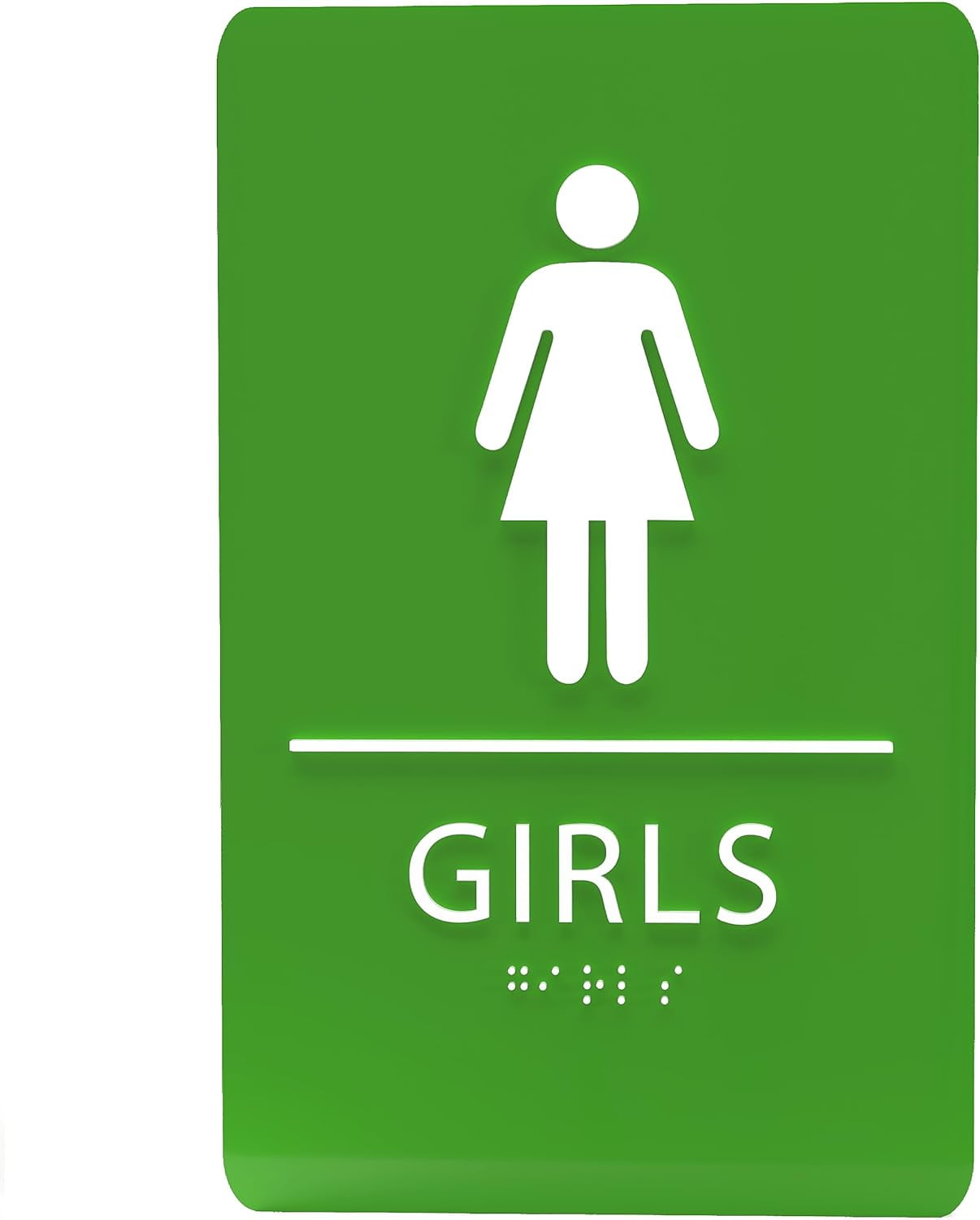 ADA CENTRAL SIGNS - 6"X9" Girls Restroom Sign - ADA Compliant Tactile ...