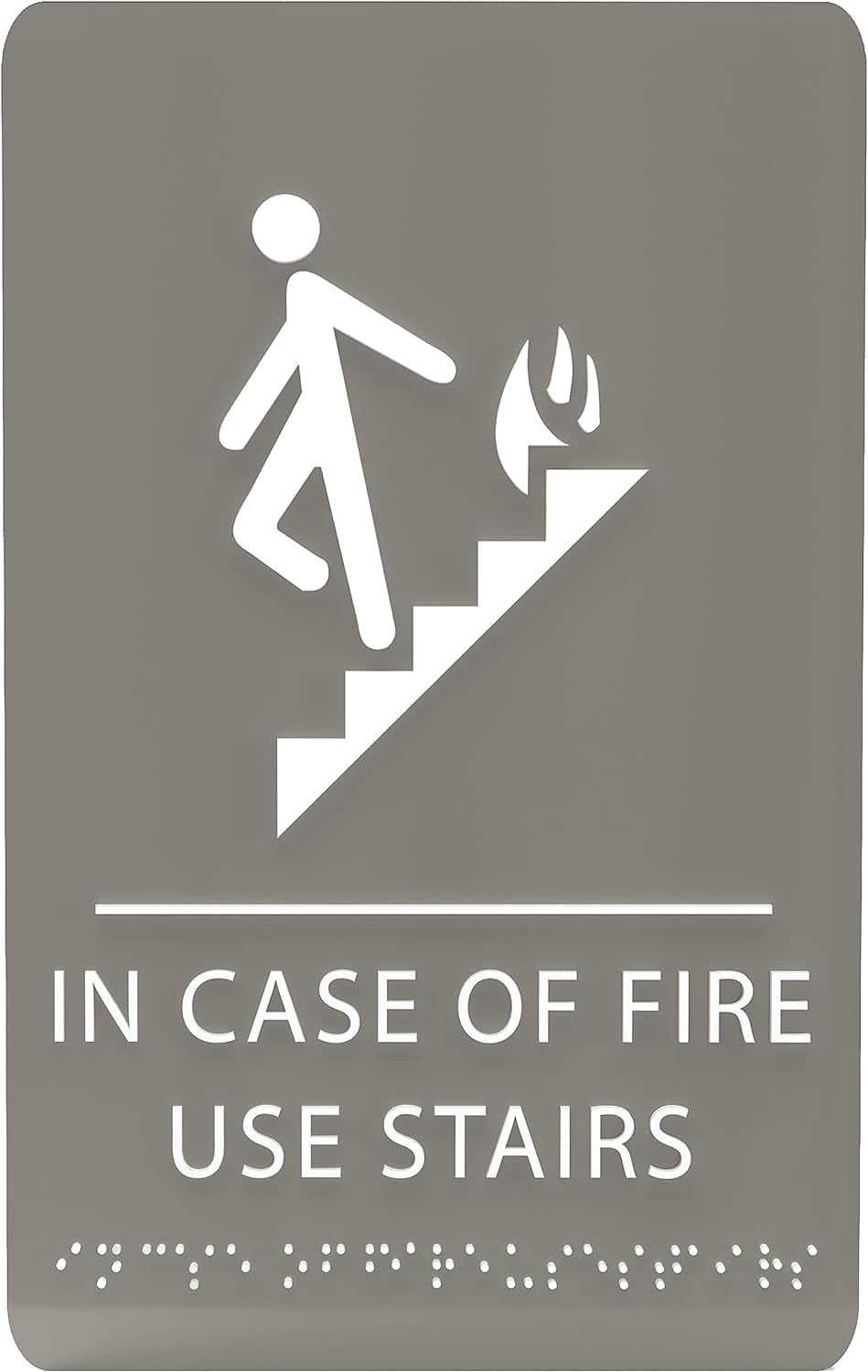 ADA CENTRAL SIGNS - 6" X9" In Case of Fire Use Stairs Sign - ADA ...