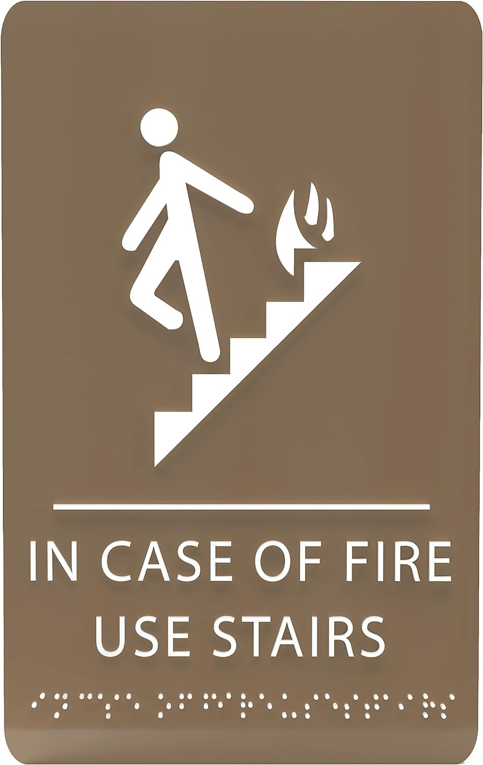 ADA CENTRAL SIGNS - 6" X9" In Case of Fire Use Stairs Sign - ADA ...