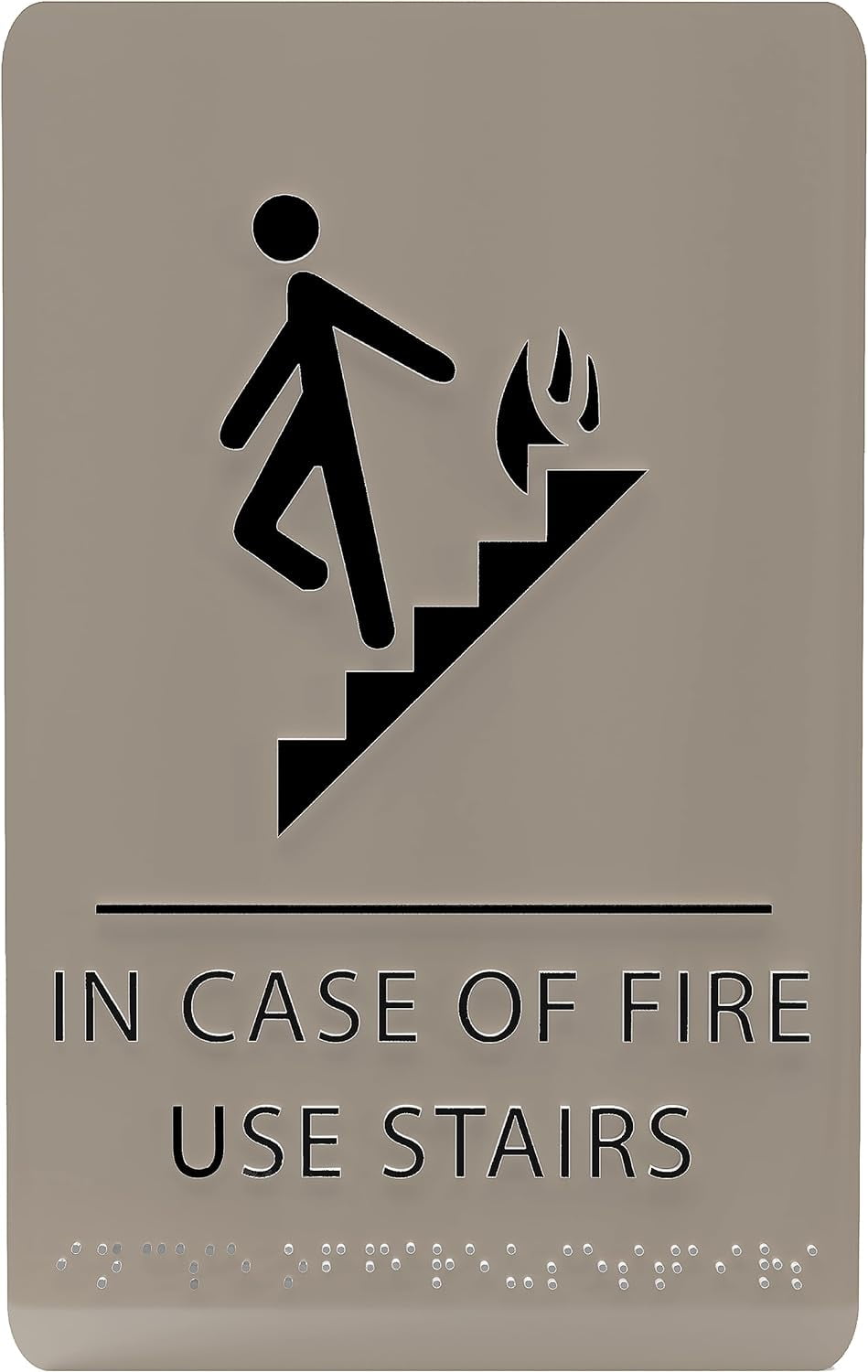 ADA CENTRAL SIGNS - 6" X9" In Case of Fire Use Stairs Sign - ADA ...