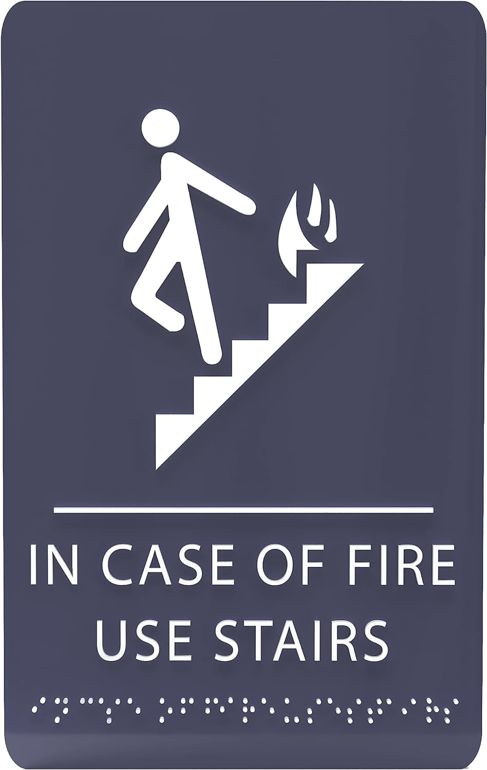 ADA CENTRAL SIGNS - 6" X9" In Case of Fire Use Stairs Sign - ADA ...