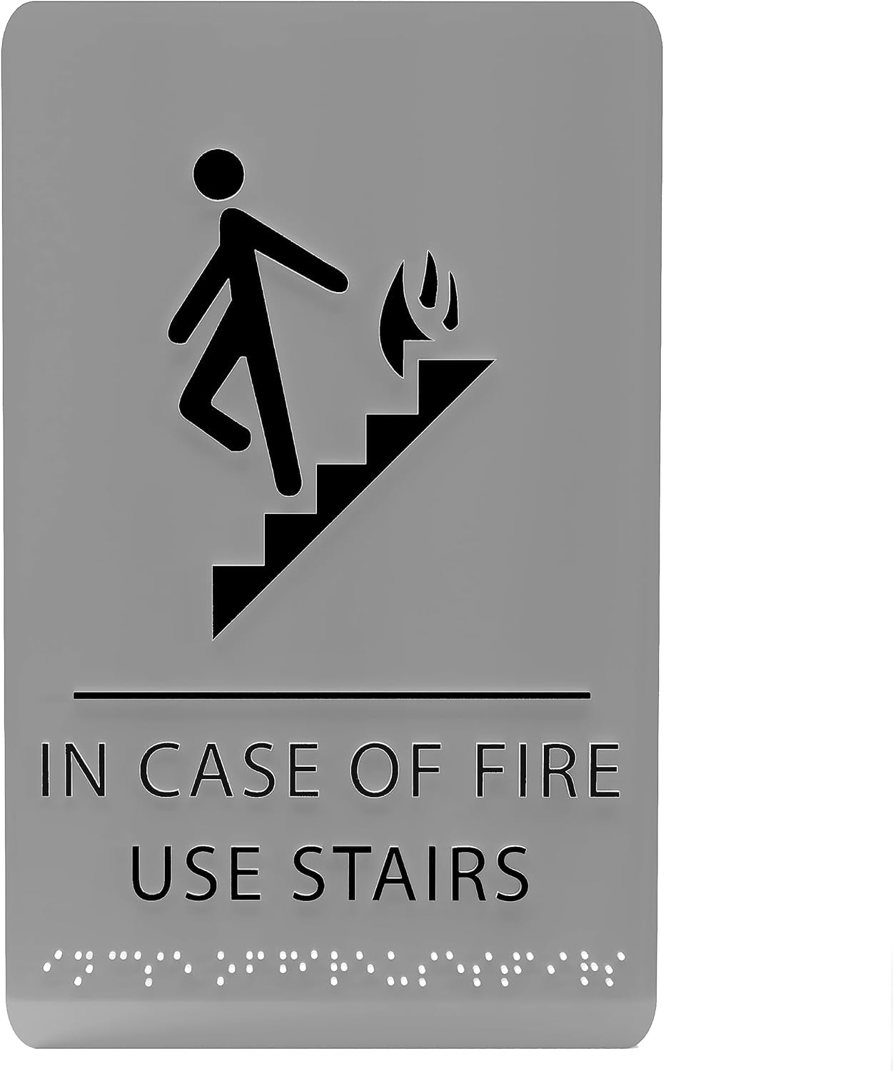 ADA CENTRAL SIGNS - 6" X9" In Case of Fire Use Stairs Sign - ADA ...