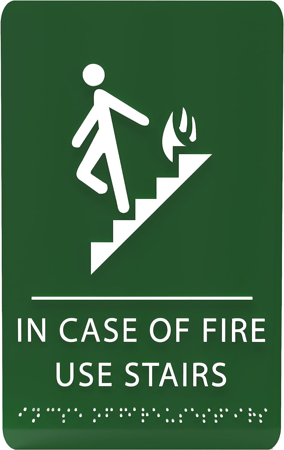 ADA CENTRAL SIGNS - 6" X9" In Case of Fire Use Stairs Sign - ADA ...