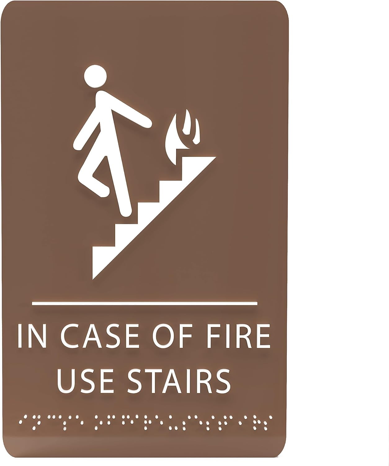ADA CENTRAL SIGNS - 6" X9" In Case of Fire Use Stairs Sign - ADA ...