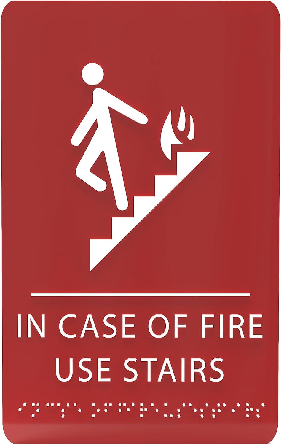 ADA CENTRAL SIGNS - 6" X9" In Case of Fire Use Stairs Sign - ADA ...