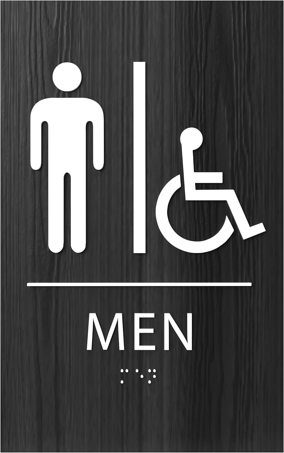 ADA CENTRAL SIGNS - 6"X9" Mens Accessible Restroom Sign - ADA Compliant ...