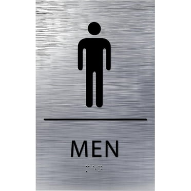 ADA CENTRAL SIGNS - 6"X9" Toilet Restroom Sign- ADA Compliant Tactile ...