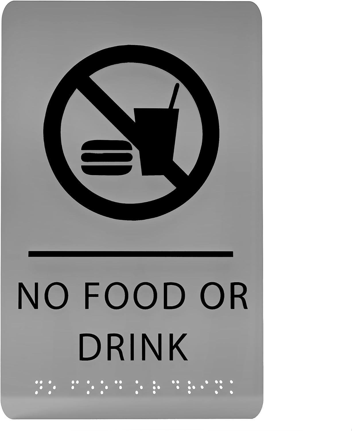 ADA CENTRAL SIGNS - 6" X9" No Food or Drink Sign - ADA Compliant ...
