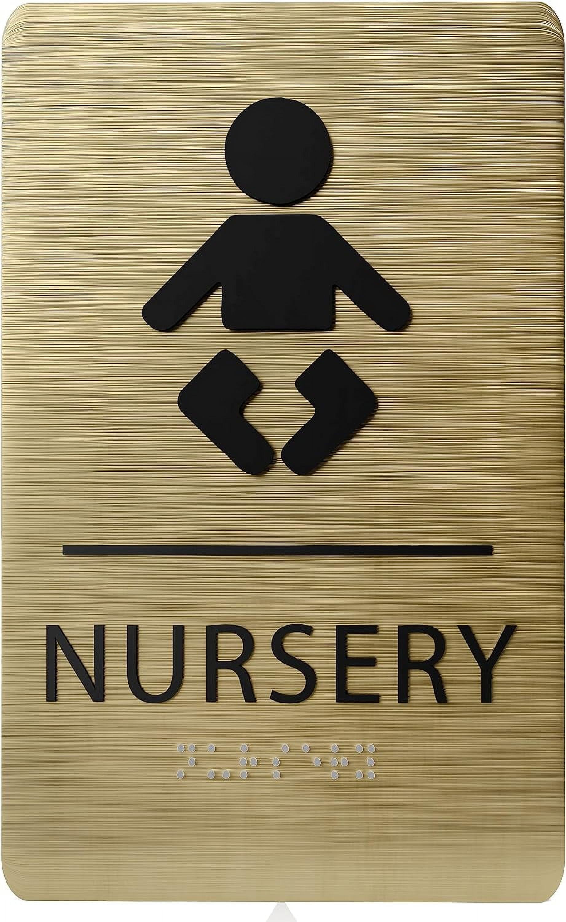 ADA CENTRAL SIGNS - 6" X9" Nursery Sign | ADA Compliant Tactile ...