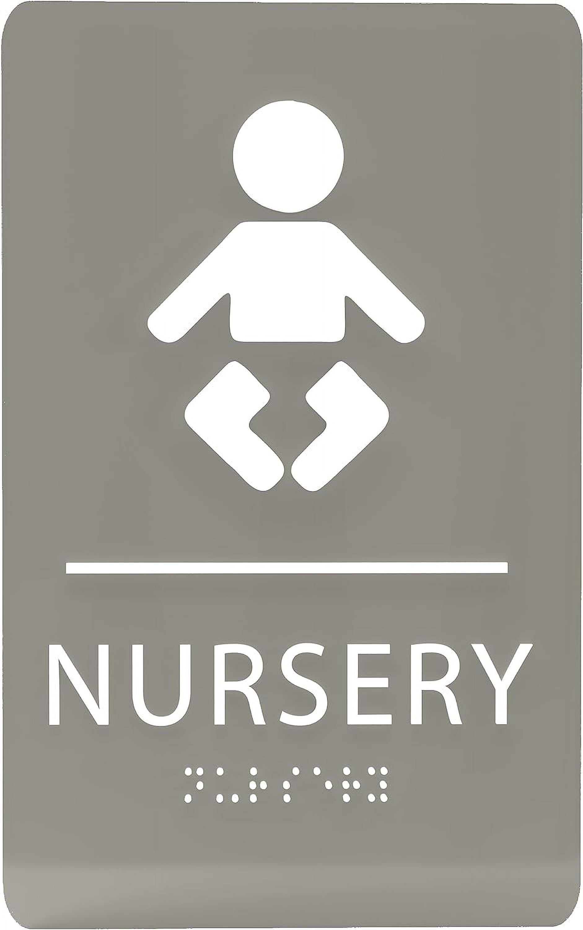 ADA CENTRAL SIGNS - 6" X9" Nursery Sign | ADA Compliant Tactile ...