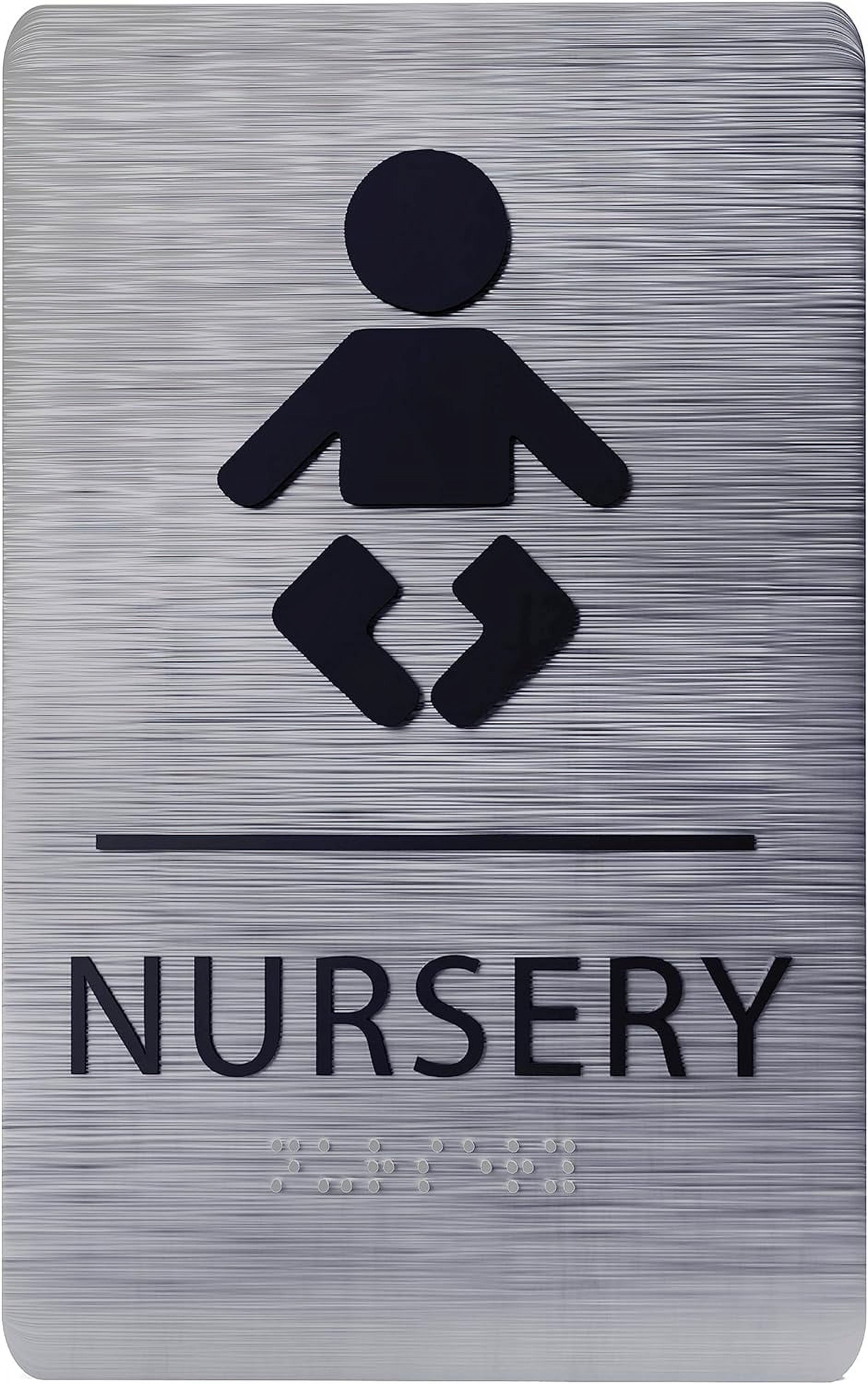 ADA CENTRAL SIGNS - 6" X9" Nursery Sign | ADA Compliant Tactile ...
