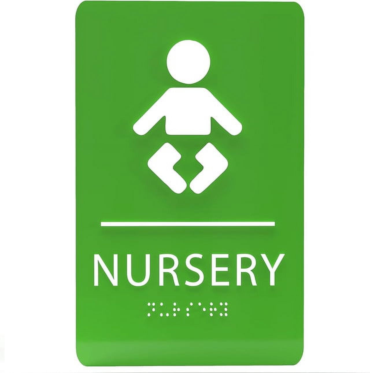 ADA CENTRAL SIGNS - 6" X9" Nursery Sign | ADA Compliant Tactile ...