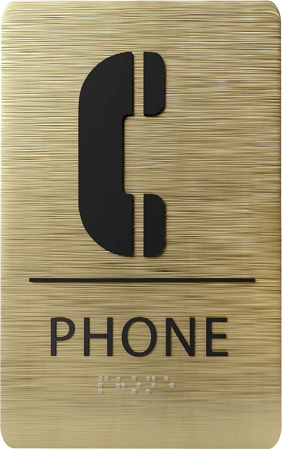 ADA CENTRAL SIGNS - 6" X9" Phone Sign - ADA Compliant Tactile Graphics ...